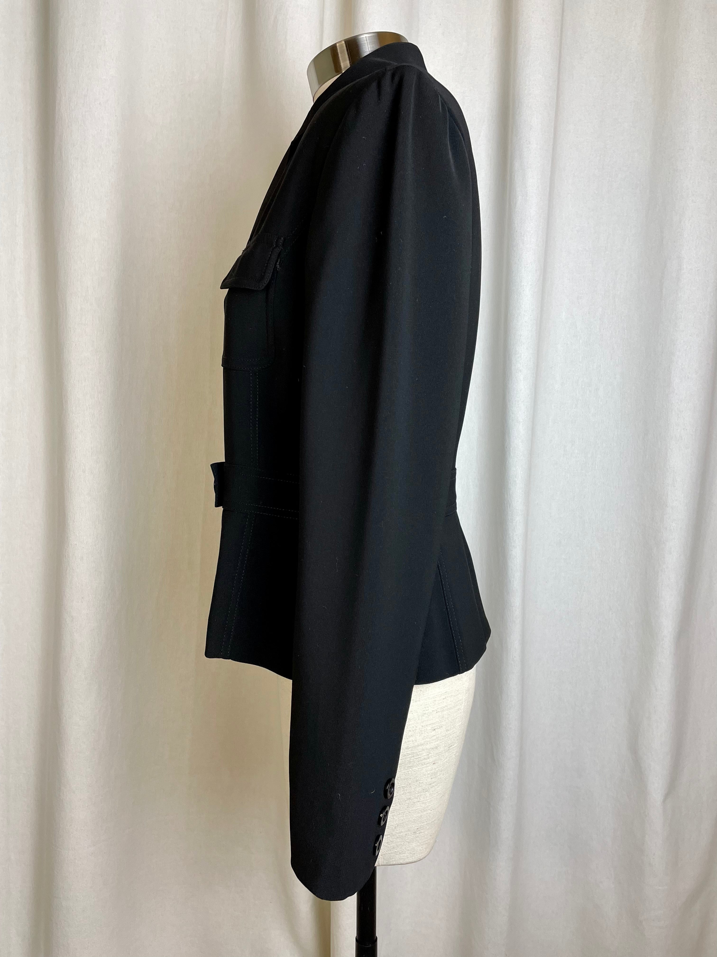 Vintage 90s Black Extended Waist Tab Jacket By Bebe | Shop THRILLING