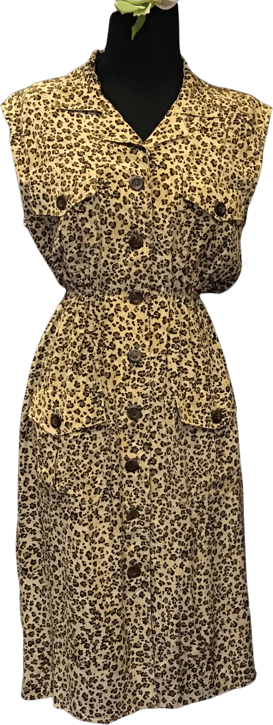 Vintage 80's Silk Leopard Print Dress | Shop THRILLING