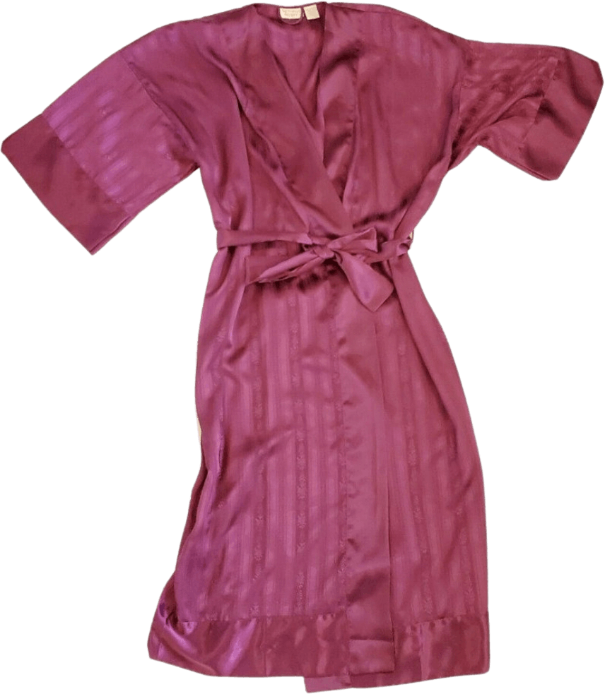 Vintage 90's Gold Label Purple Striped Satin Robe by Victoria's Secret ...