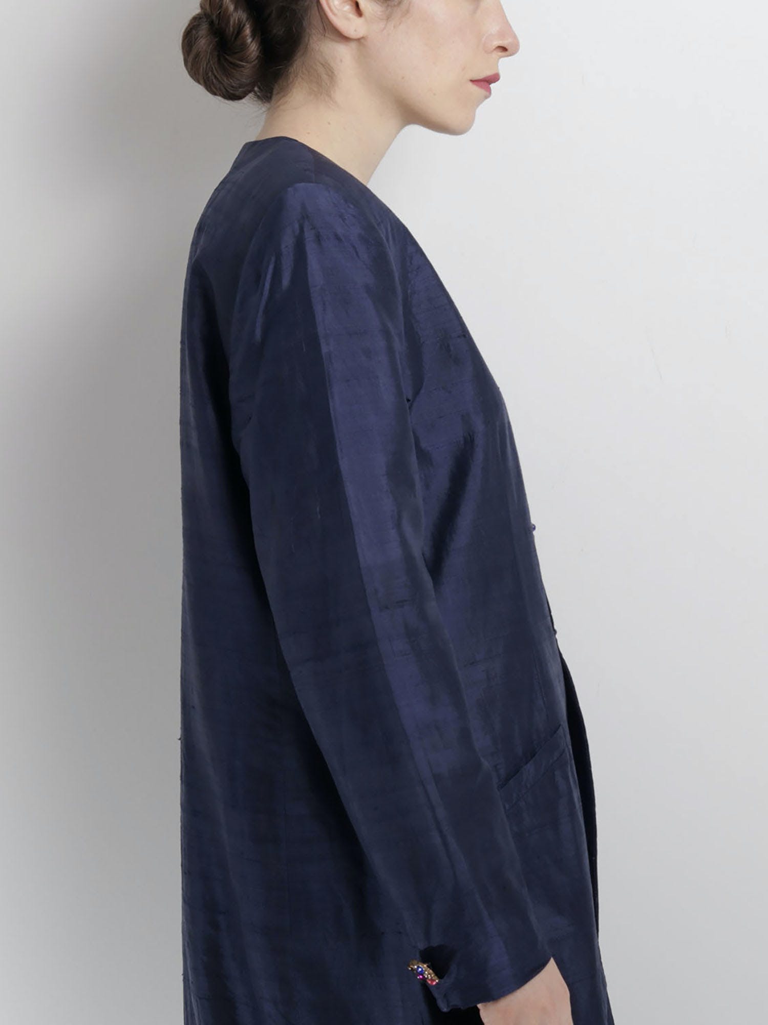 Vintage 90's Silk Jacket with Jewel Buttons | Shop THRILLING