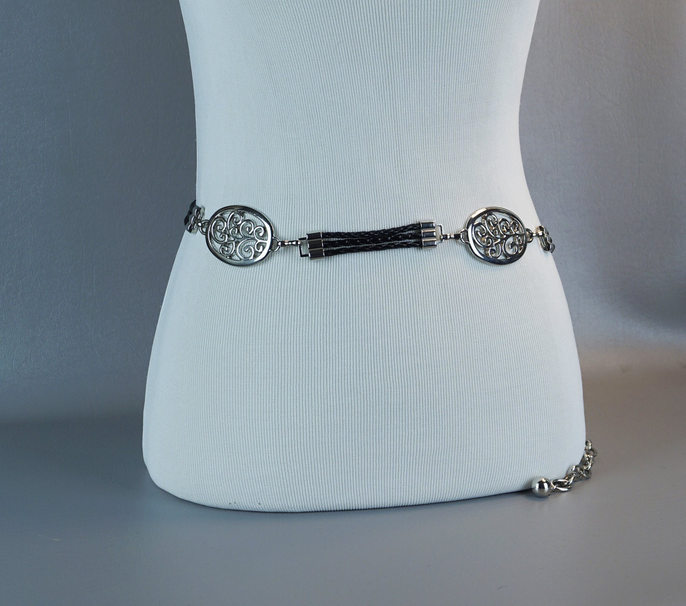 Vintage 00's Silvertone Metal Filigree Chain Belt | Shop THRILLING