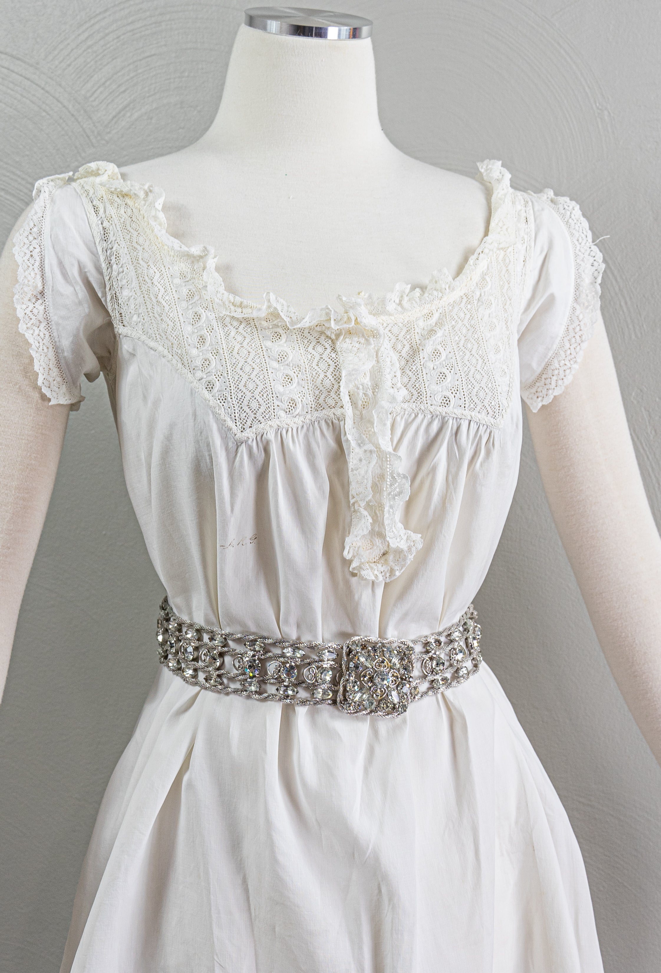 Vintage Edwardian Antique Ruffled White Linen Shift/chemise 1900 | Shop ...