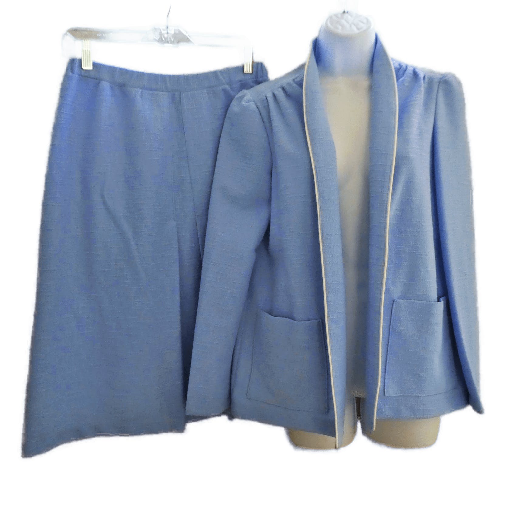 Vintage 60s/70s Baby Blue Textured Dacron Skirt Suit Set By Sears ...