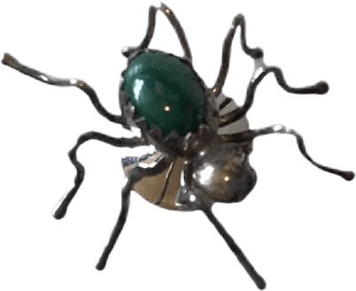 Vintage 50's Tiny Green Stone Spider Brooch | Shop THRILLING