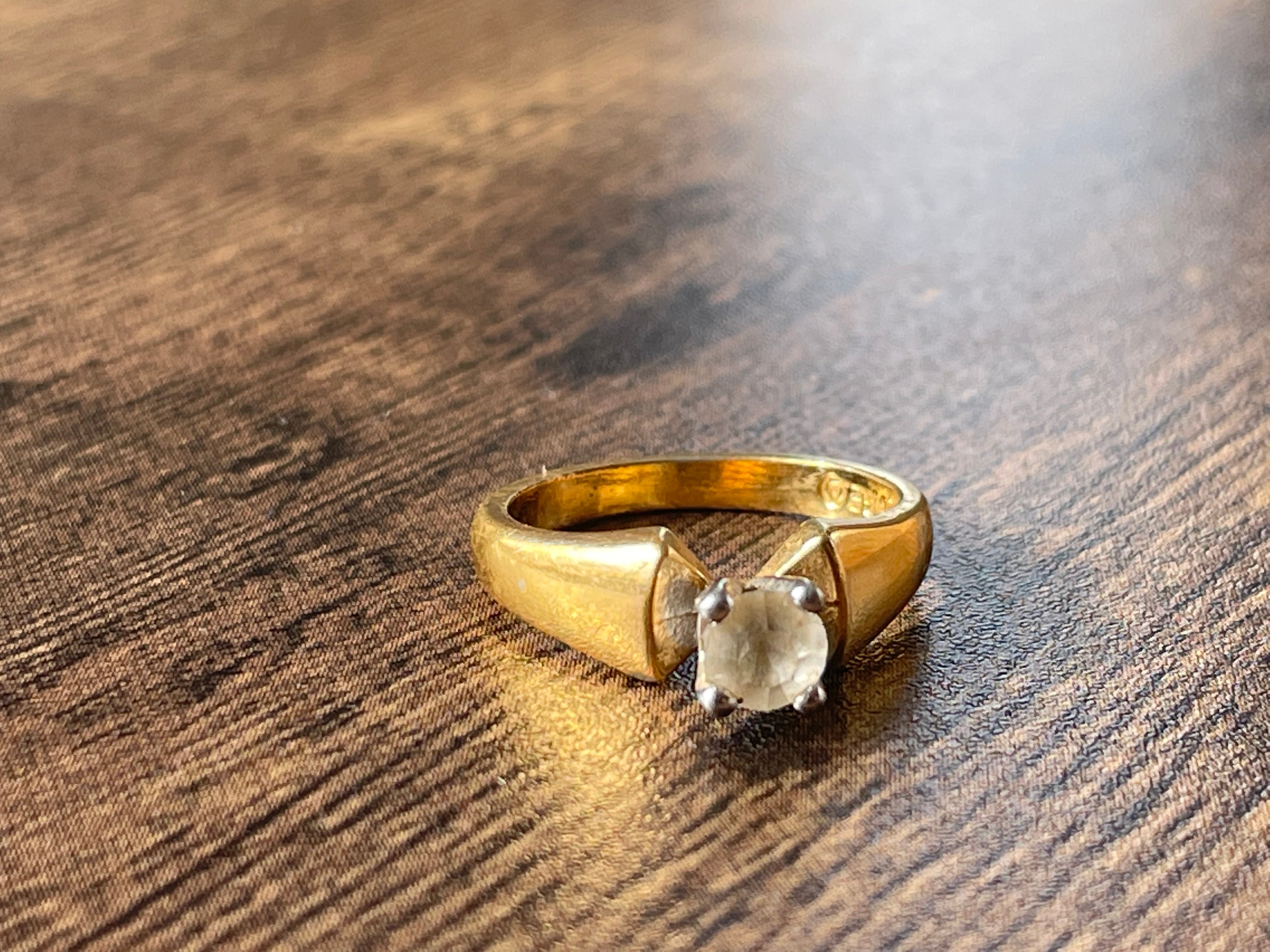 Vintage 60s/70s Gold Plated Costume Engagement Ring | Shop THRILLING