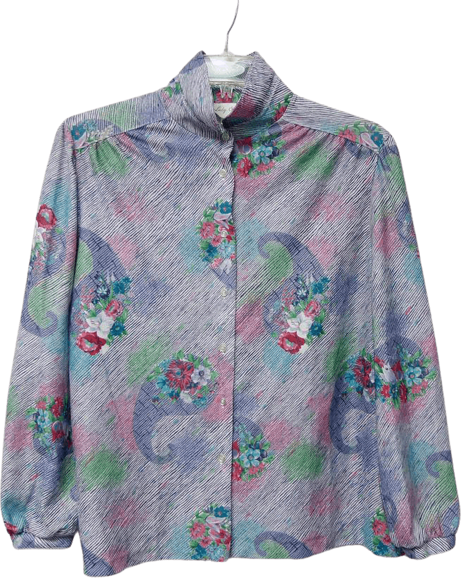 Vintage 70's Floral Print Long Sleeve Blouse by Lady Devon | Shop THRILLING