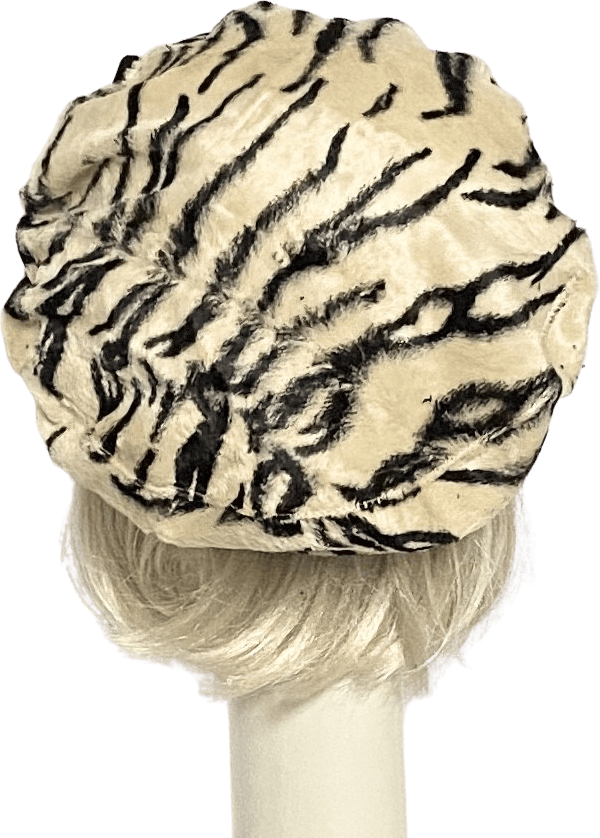 Vintage Zebra Faux Fur Beret Hat by Bella Starr | Shop THRILLING