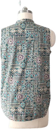 Vintage 90's Geometric Floral Sleeveless Button Top by Gap | Shop THRILLING