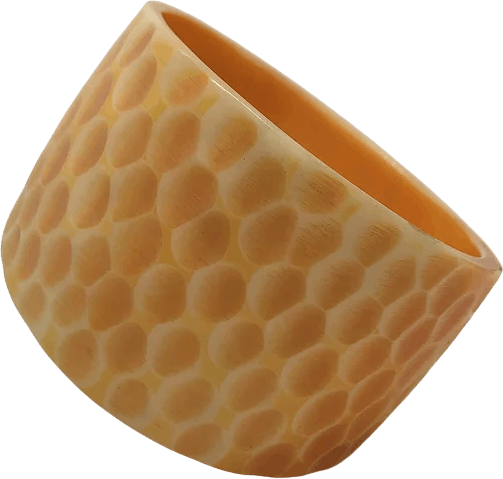 Vintage 70's Orange Carved Resin Bangle | Shop THRILLING