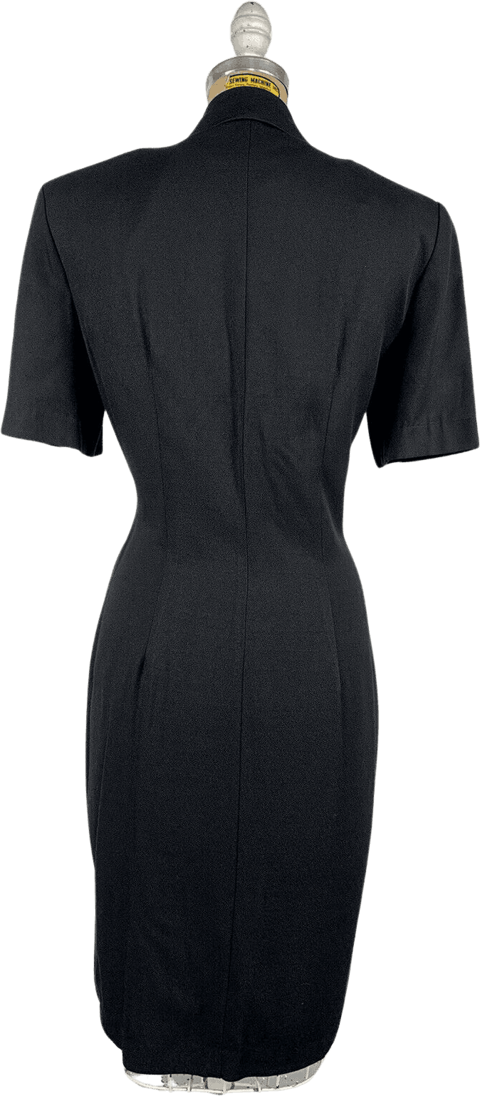 Vintage 80’s Academia Black Double Breasted Blazer Dress by Dani Max ...