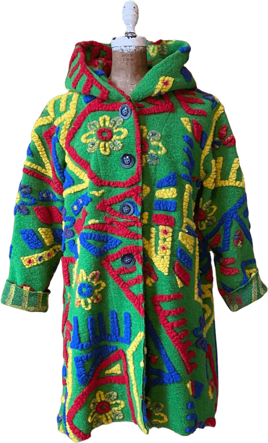 Vintage 90's Funky Boiled Wool Sweater Coat | Shop THRILLING