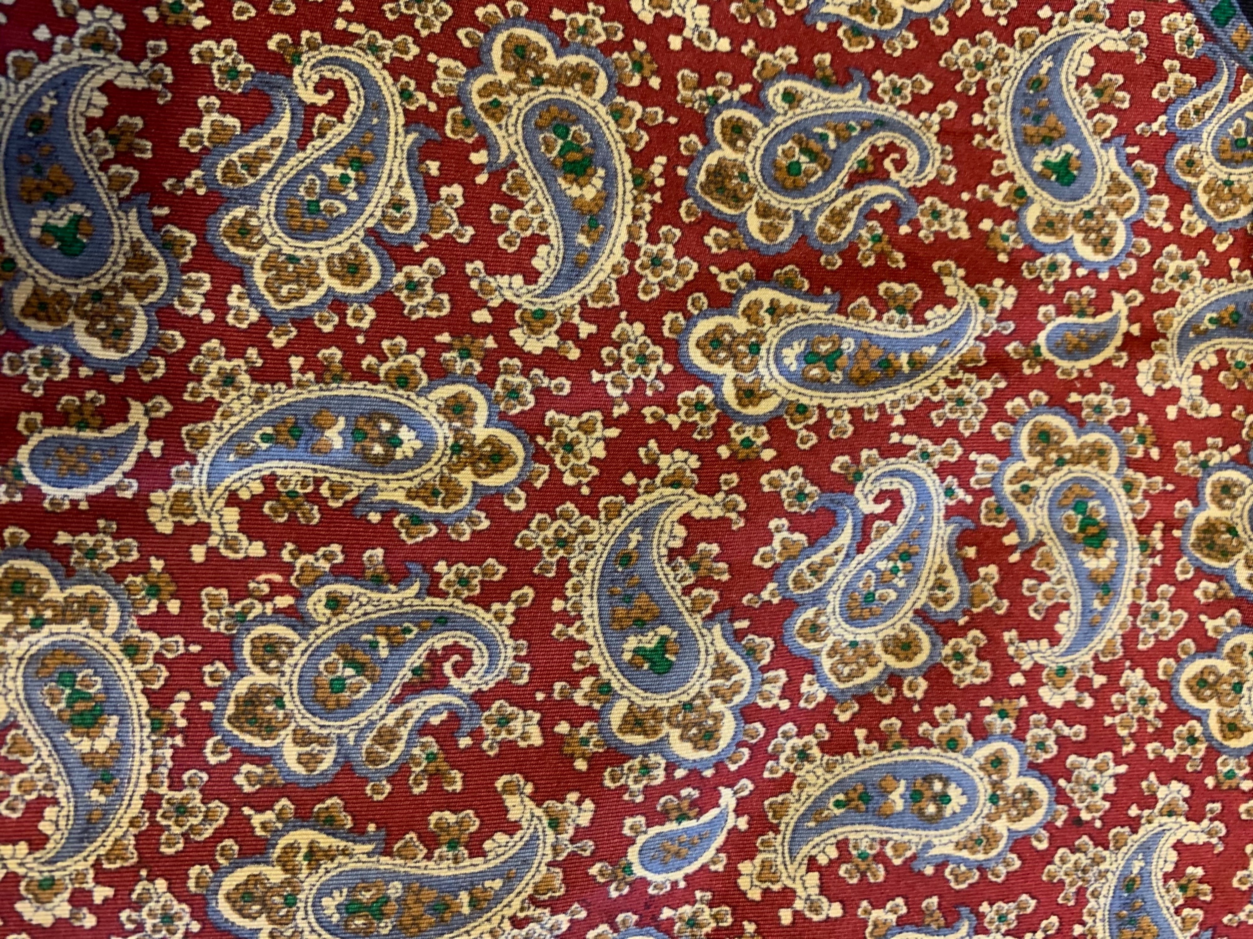 Vintage 70's Maroon Paisley Silk Scarf | Shop THRILLING