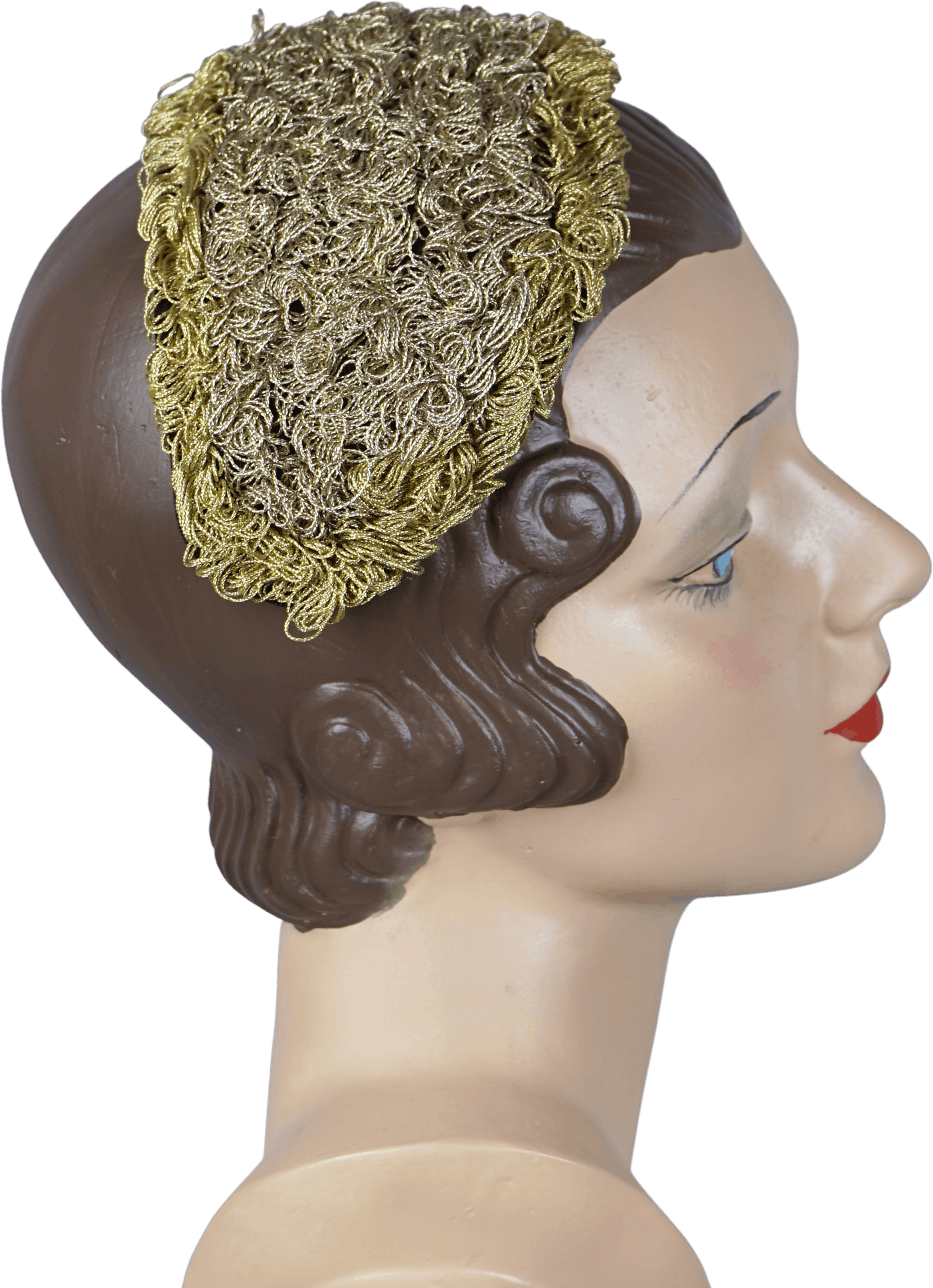 Vintage 60's Gold Cord Half Hat | Shop THRILLING