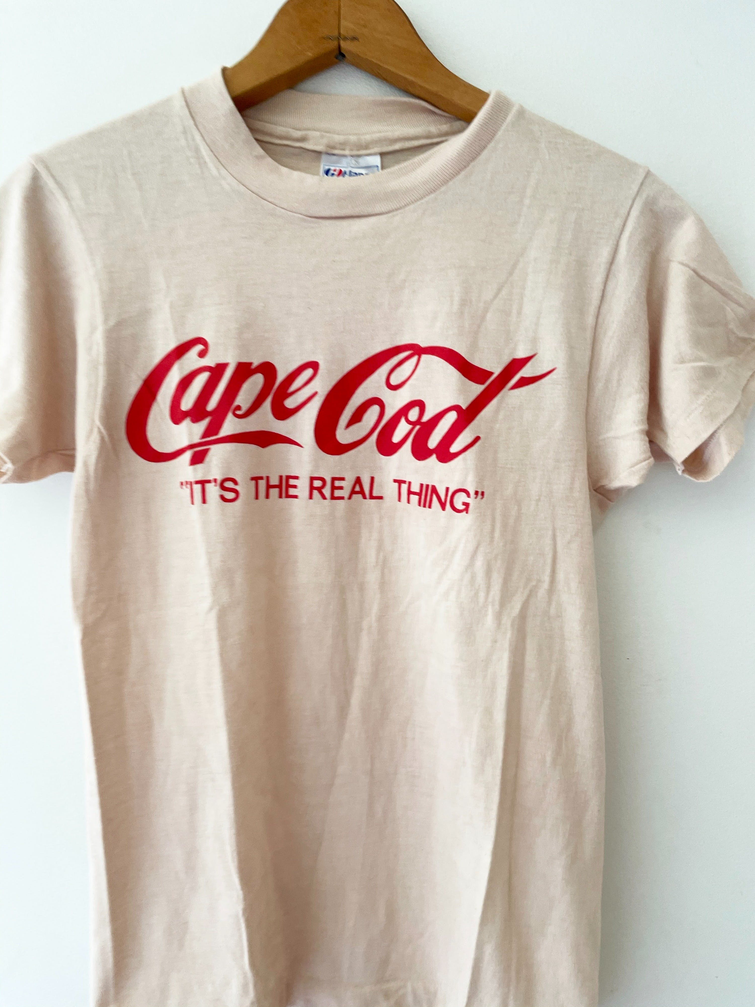 Vintage 80’s Cape Cod – Coca Cola Tan Crewneck T-Shirt by Hanes | Shop ...