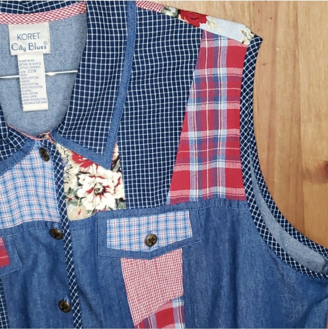Vintage Denim Patchwork Vest by Koret | Shop THRILLING
