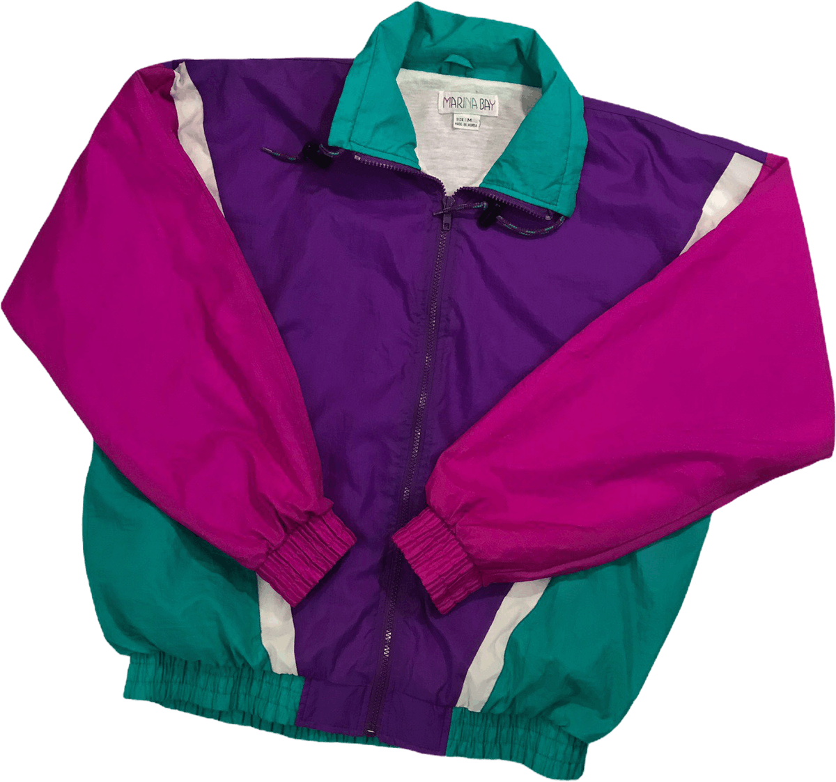 Vintage 90's Bright Colorblock Track Jacket | Shop THRILLING