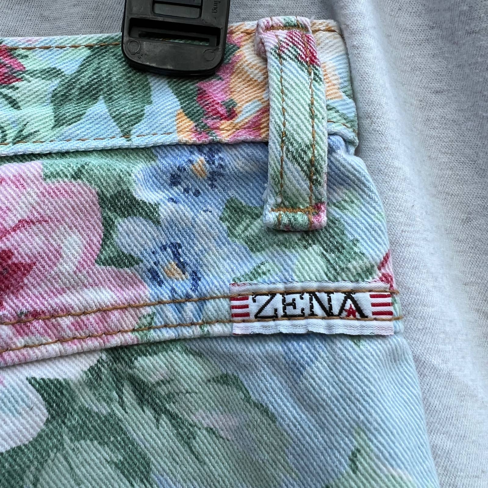 Vintage 80s Pastel Floral Pink High Rise Jean Shorts By Zena | Shop ...