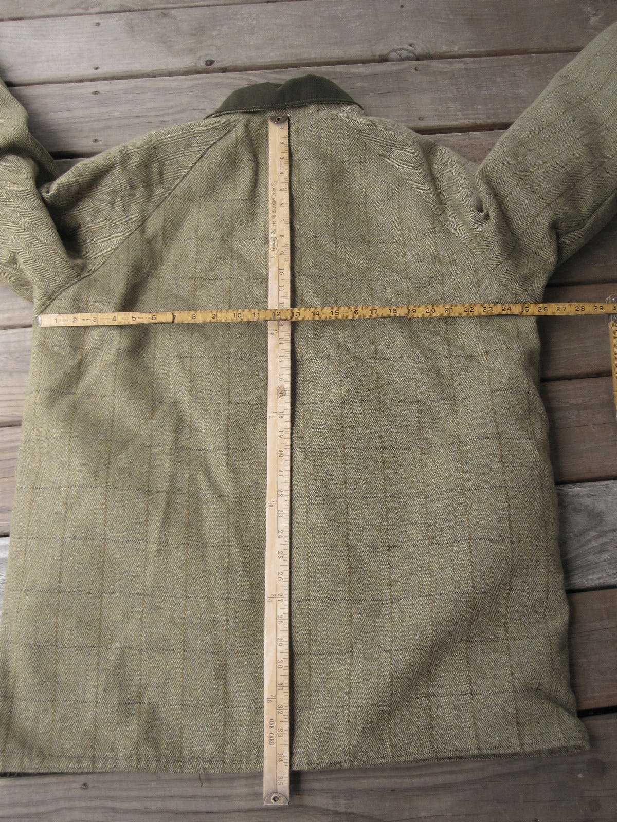 Vintage English Wool Tweed Hunting Field Insulated Jacket By Bronte ...