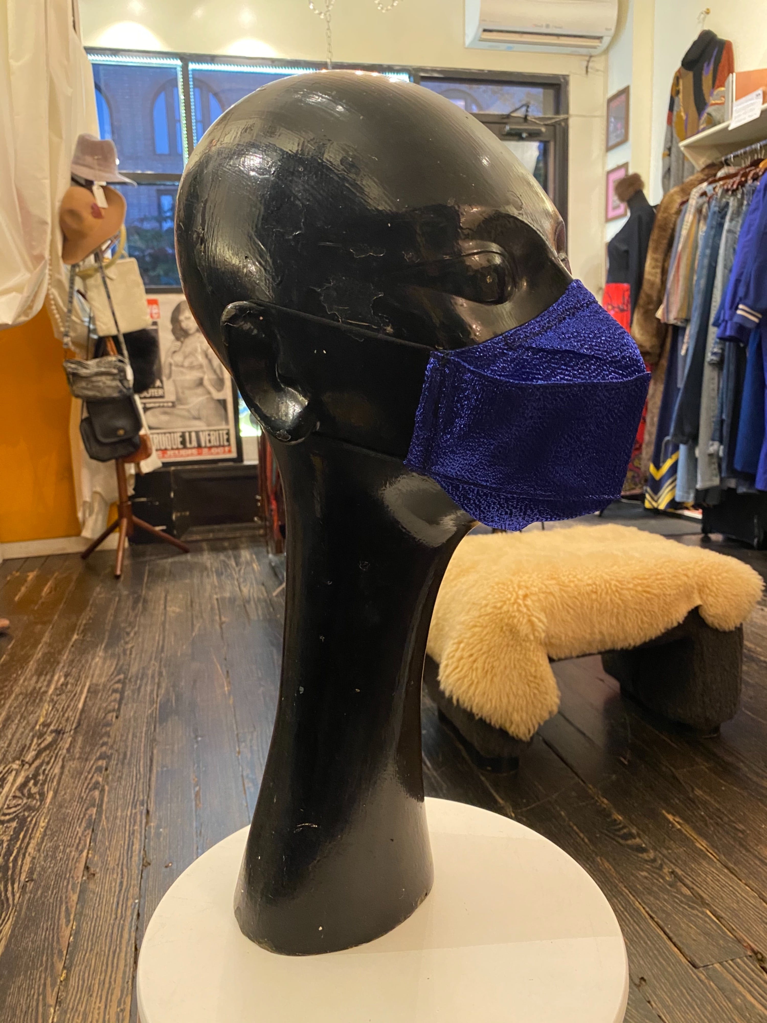 Vintage Blue Metallic Mask | Shop THRILLING