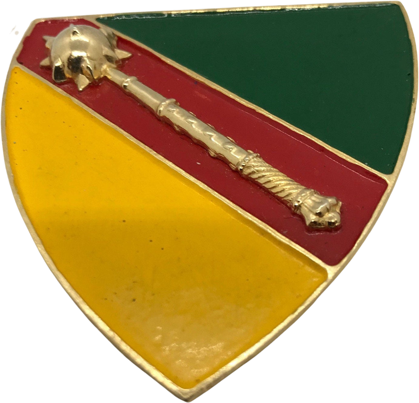 50s/60s Heraldic Emblem Striped Mace Brooch Vintage 50s By Accessocraf ...