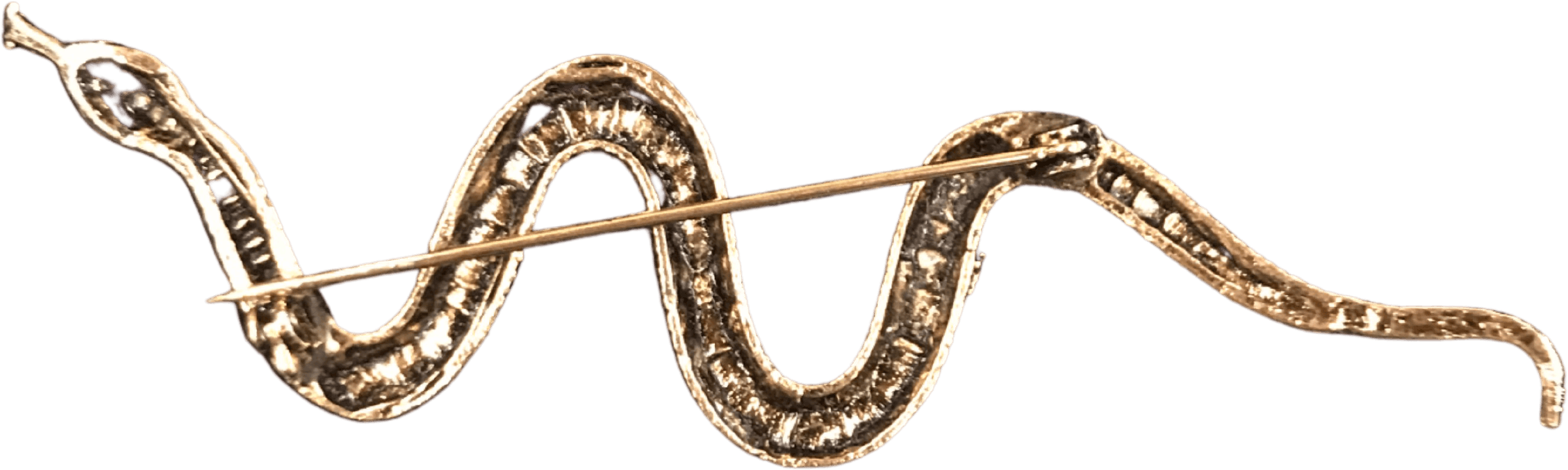 Vintage Gold Textured Snake Pin | Shop THRILLING