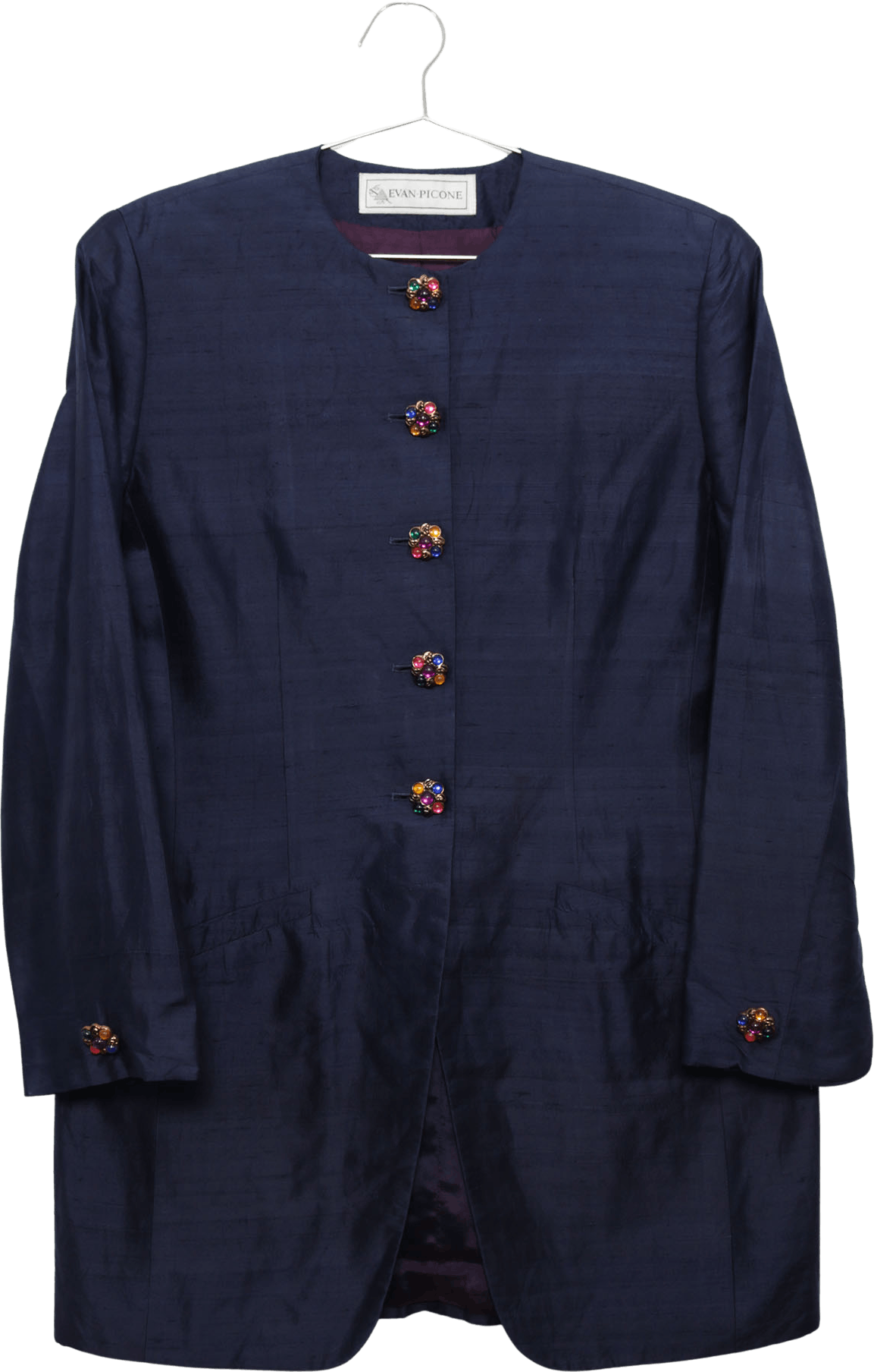 Vintage 90's Silk Jacket with Jewel Buttons | Shop THRILLING