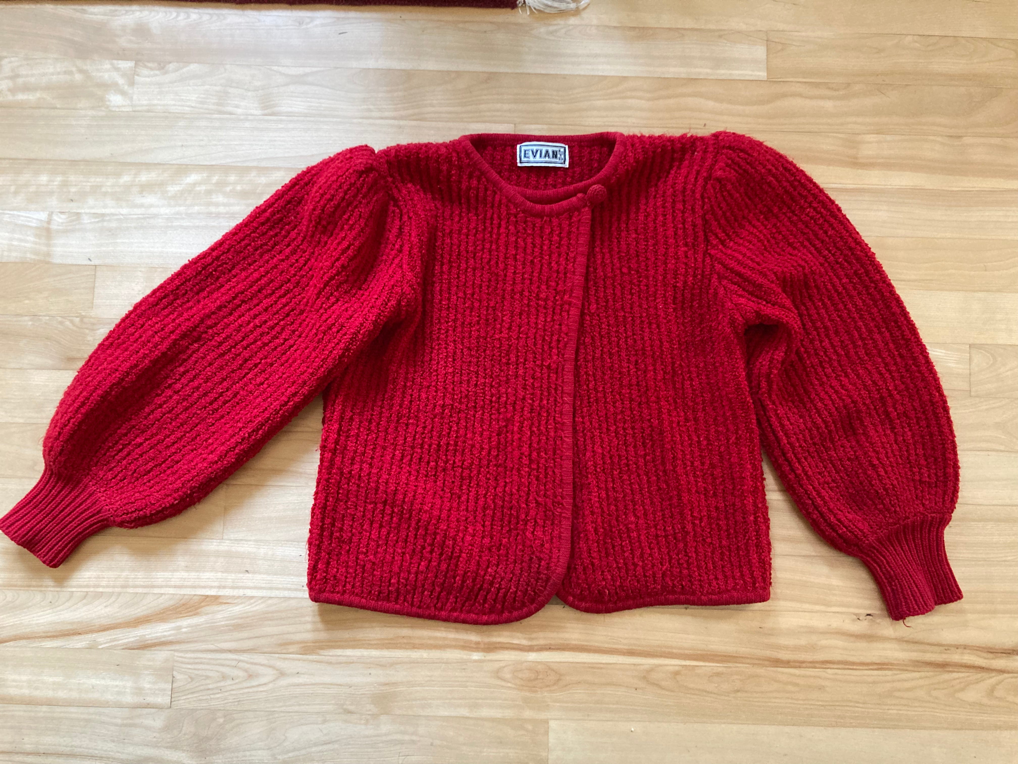 Vintage 70s/80s Nubby Balloon Sleeve Sweater Jacket By Evian Ltd | Shop ...