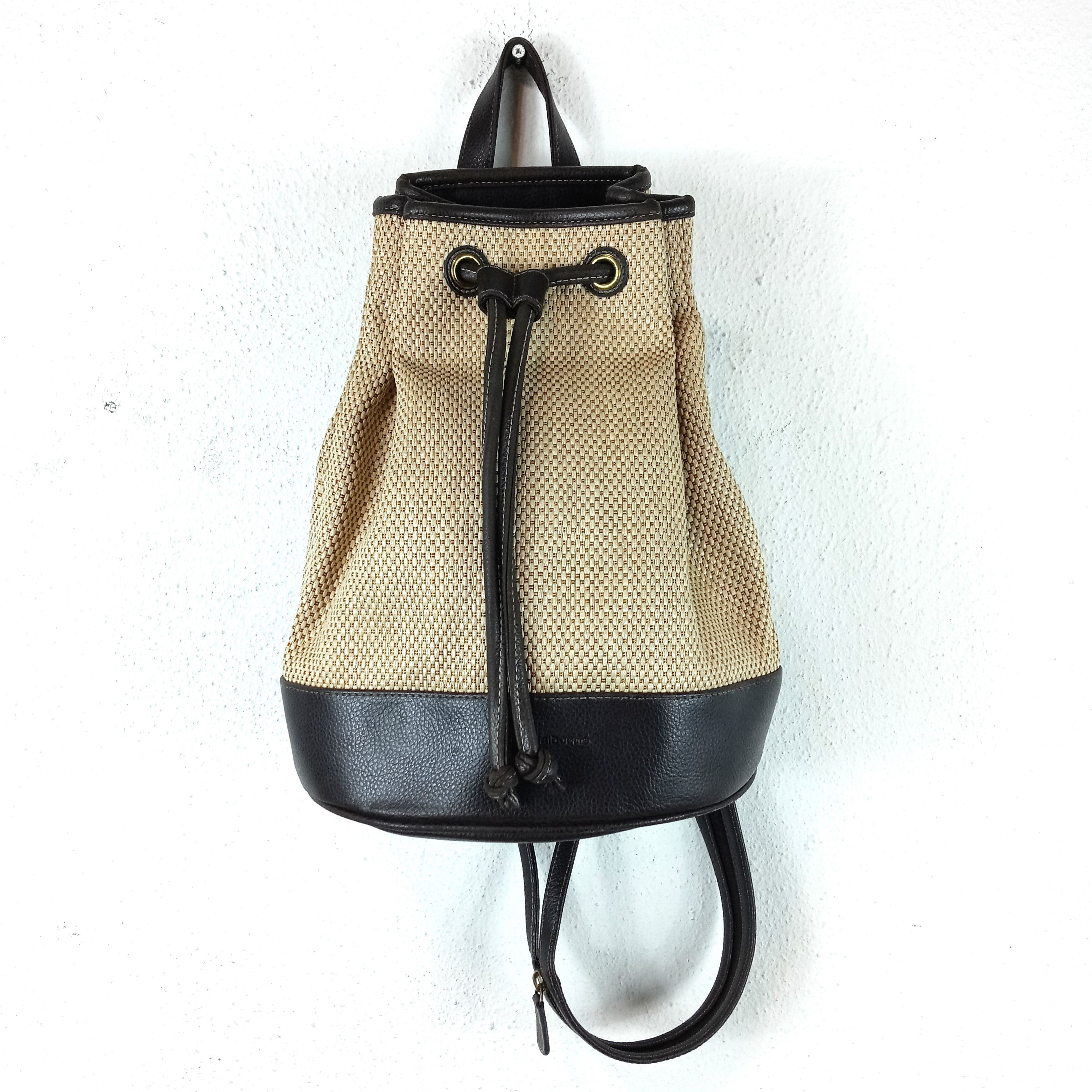 Vintage 90s Woven And Vegan Convertible Bucket Backpack By Liz ...