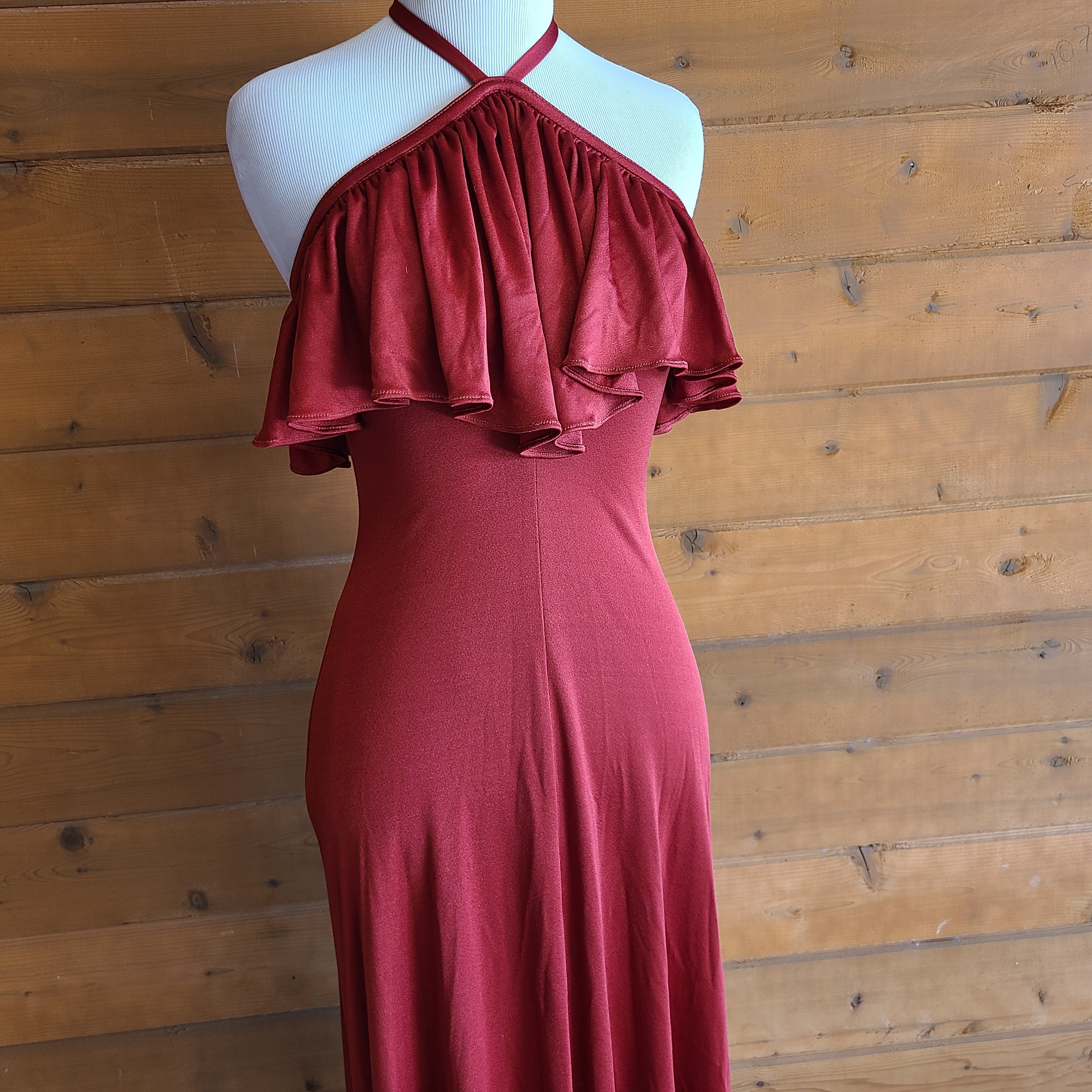 60s/70s Terracotta Rust Handmade Vintage Maxi Dress | Shop THRILLING