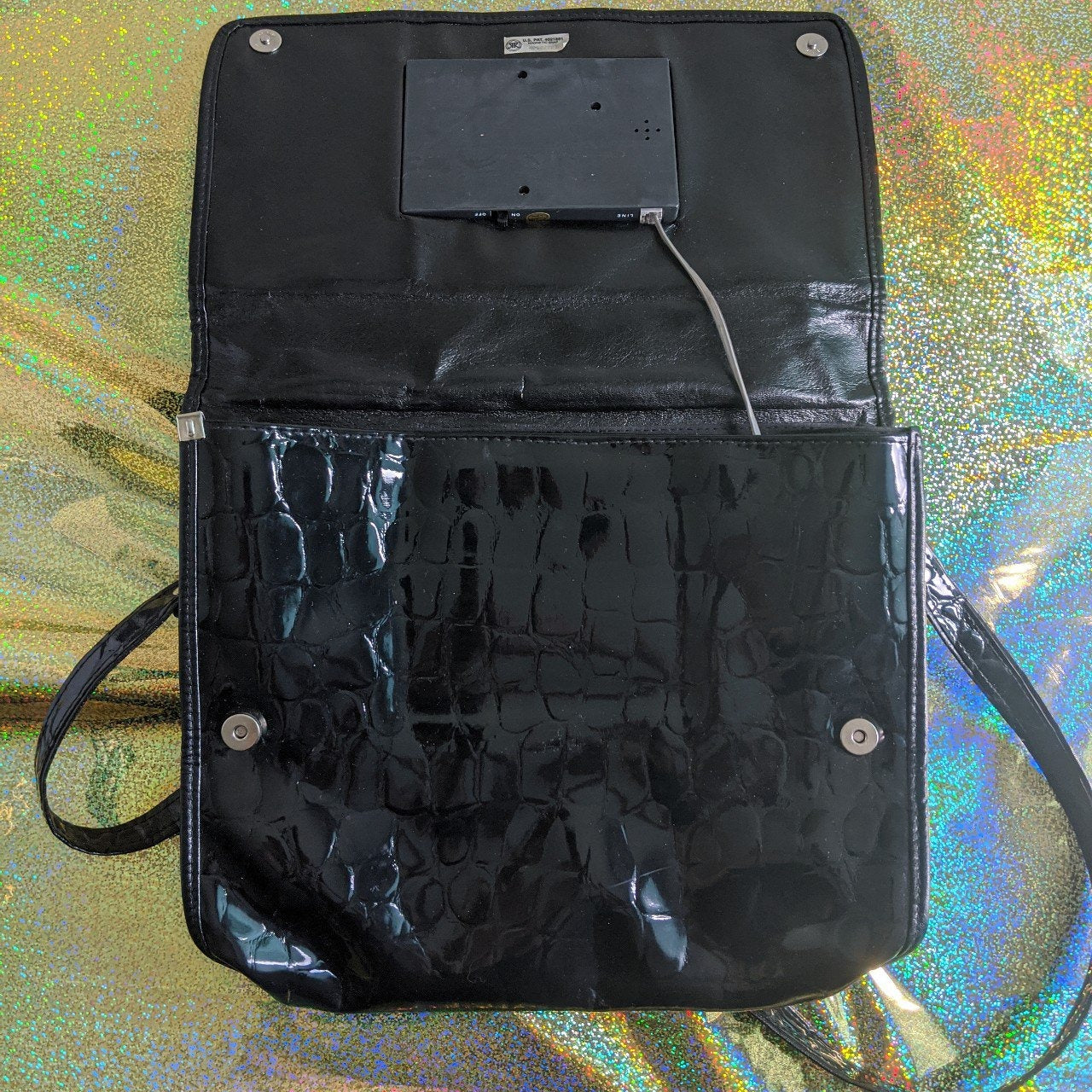 Vintage 70’s Black Patent Leather Phone Purse by Dallas Handbags | Shop ...