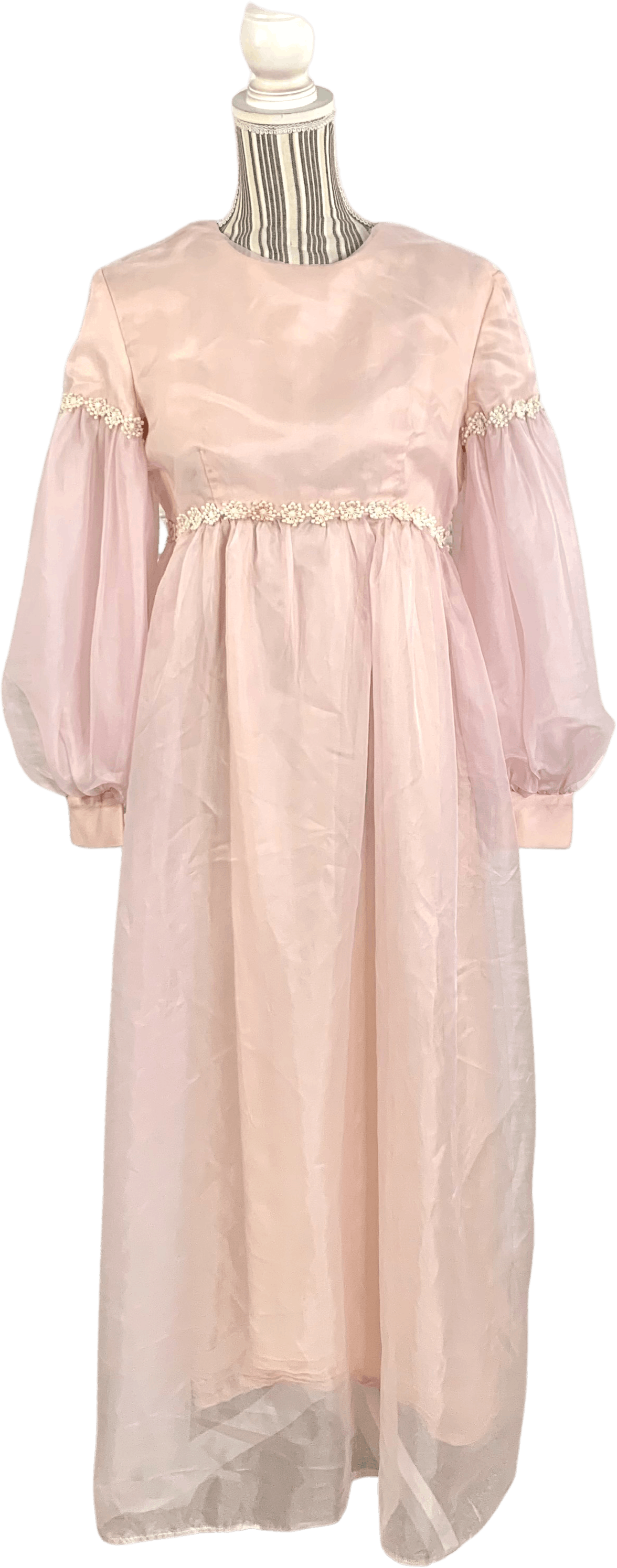 Vintage Light Pink Empire Waist Maxi Dress by Lorrie Deb | Shop THRILLING