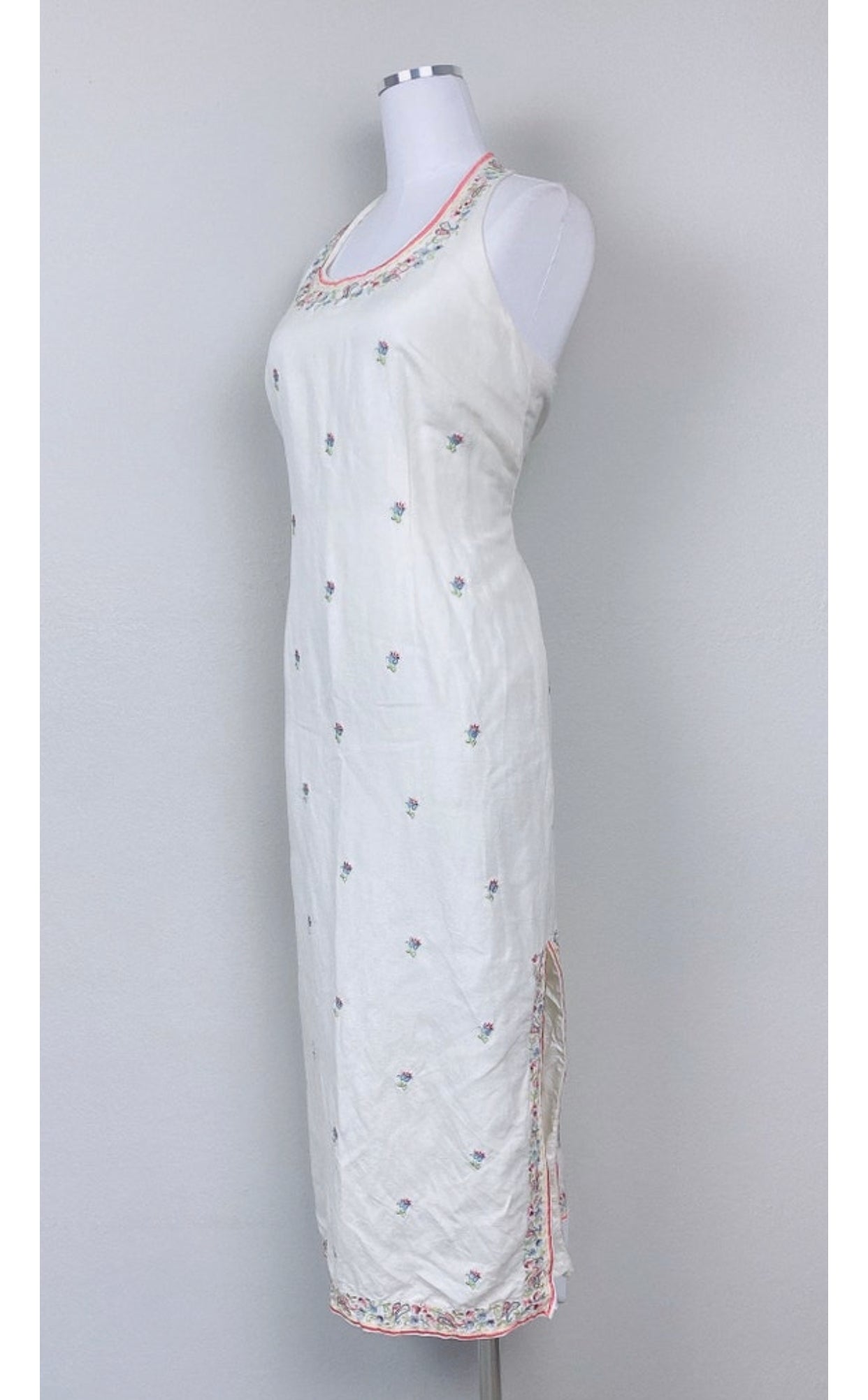 90s 90s Vintage Kenar Linen And Rayon Cream Dress by Kenar | Shop THRILLING