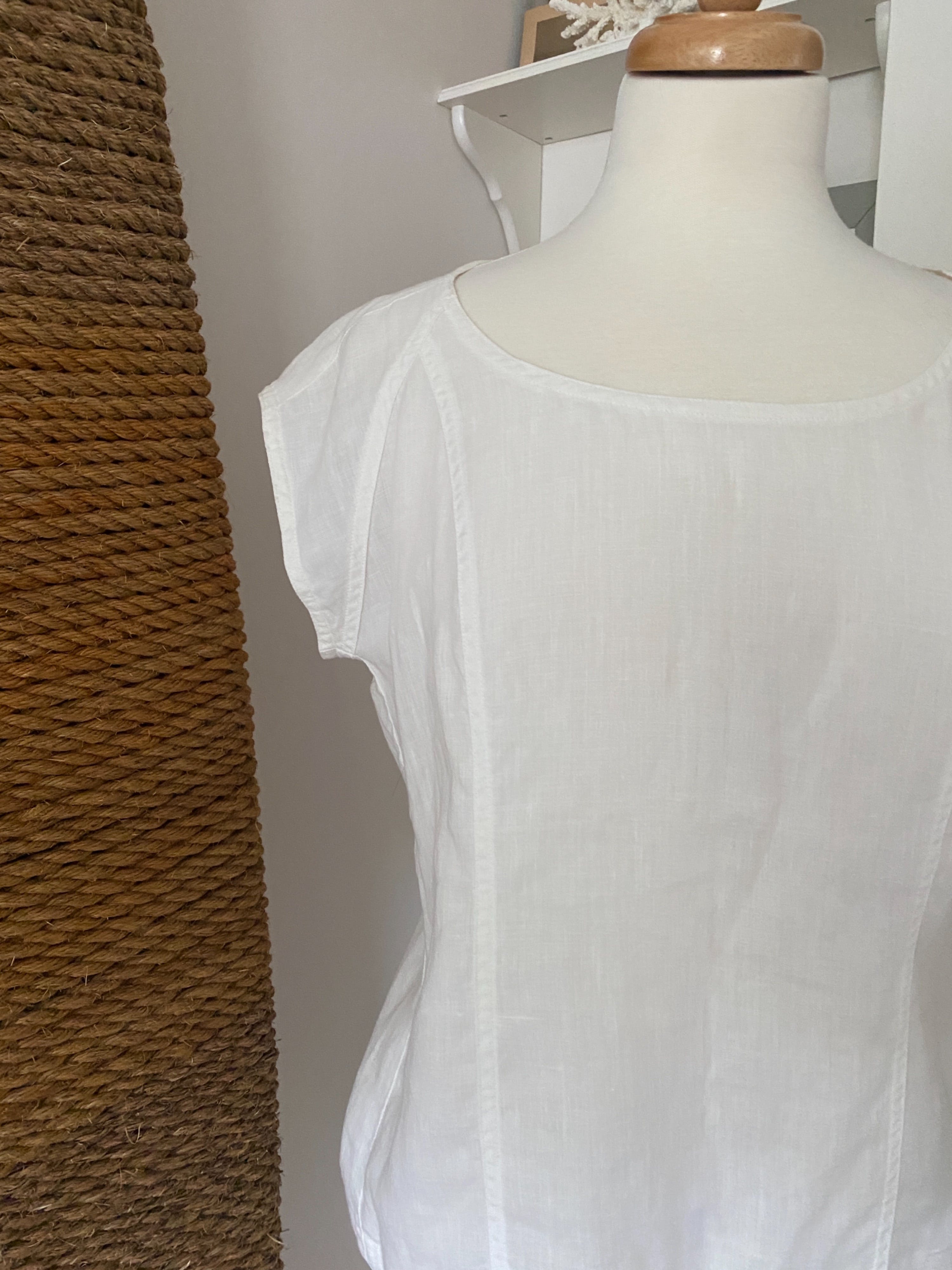 Vintage White Linen Blouse | Shop THRILLING