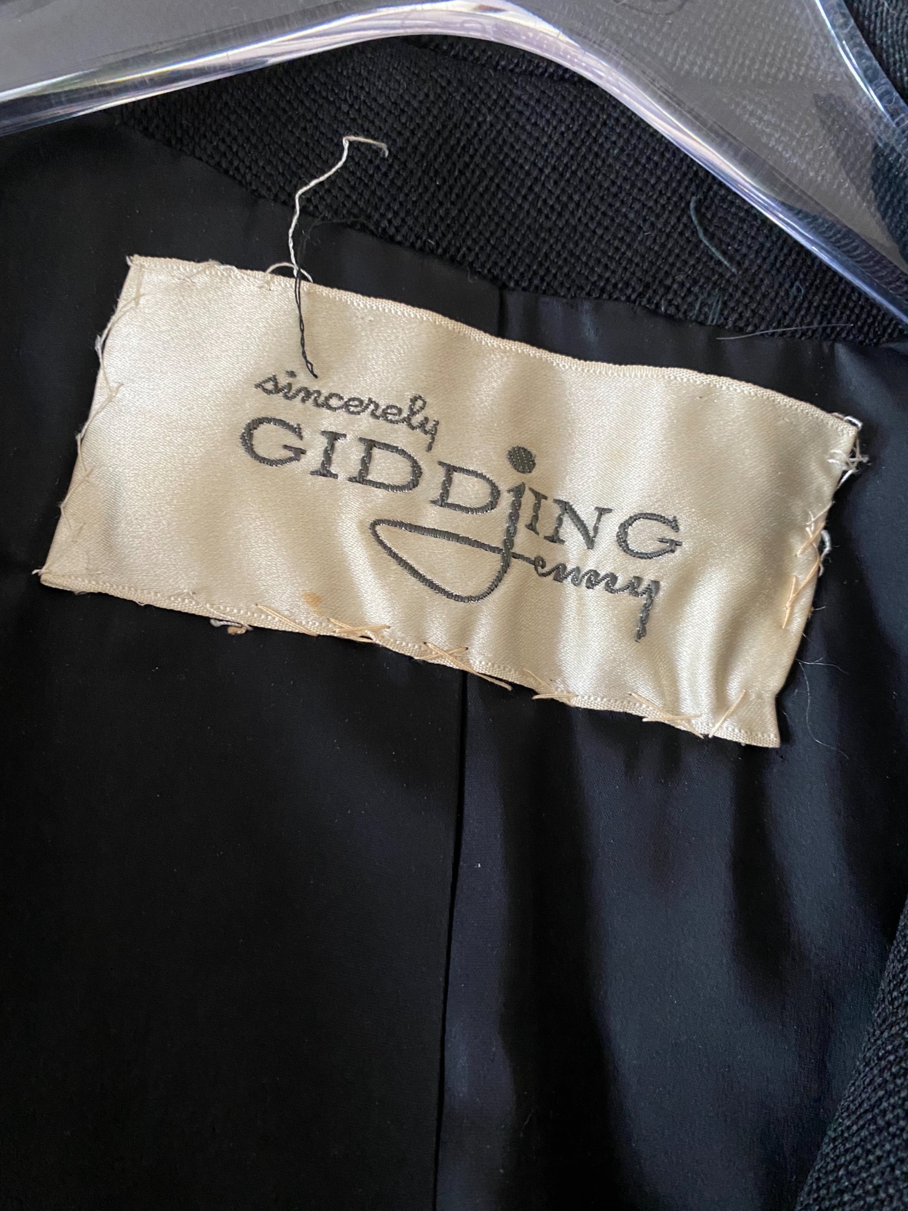 Vintage 60’s Black Structured Pea Coat by Sincerely Gidding Jenny ...