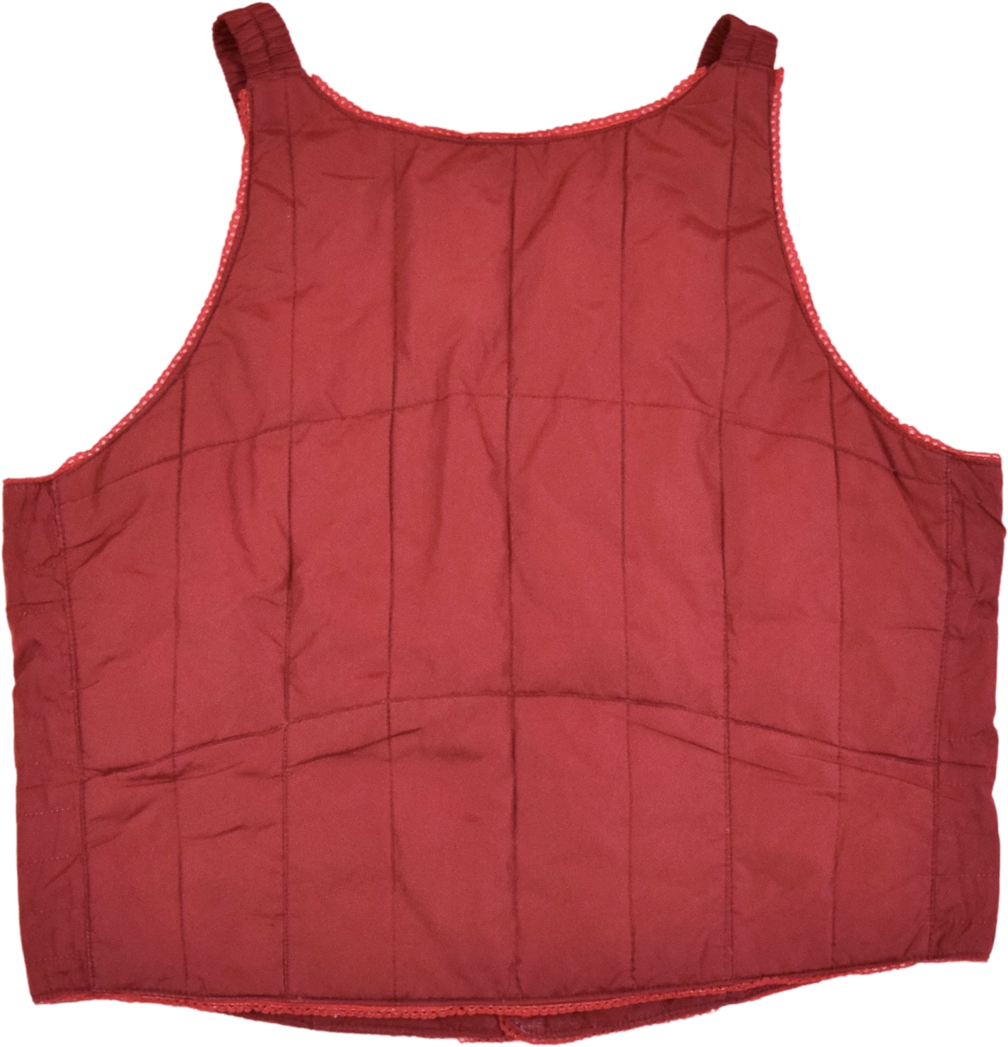Vintage 90’s Maroon Red Ski Vest Crop Top by Yin Xing Fashion | Shop ...