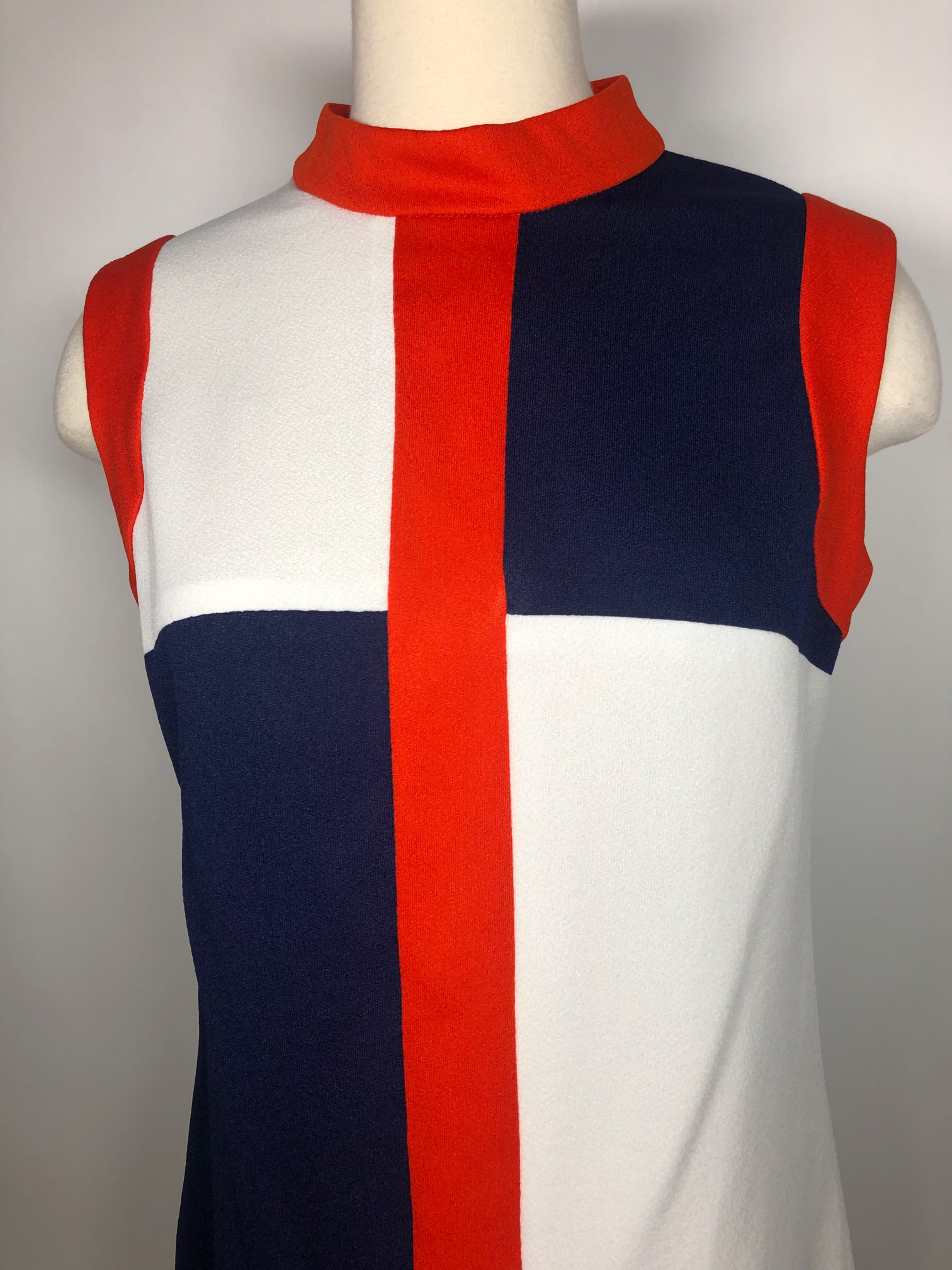 Vintage 60's Mod Mondrian Mini Dress by Miss Ellen Of Miami | Shop ...