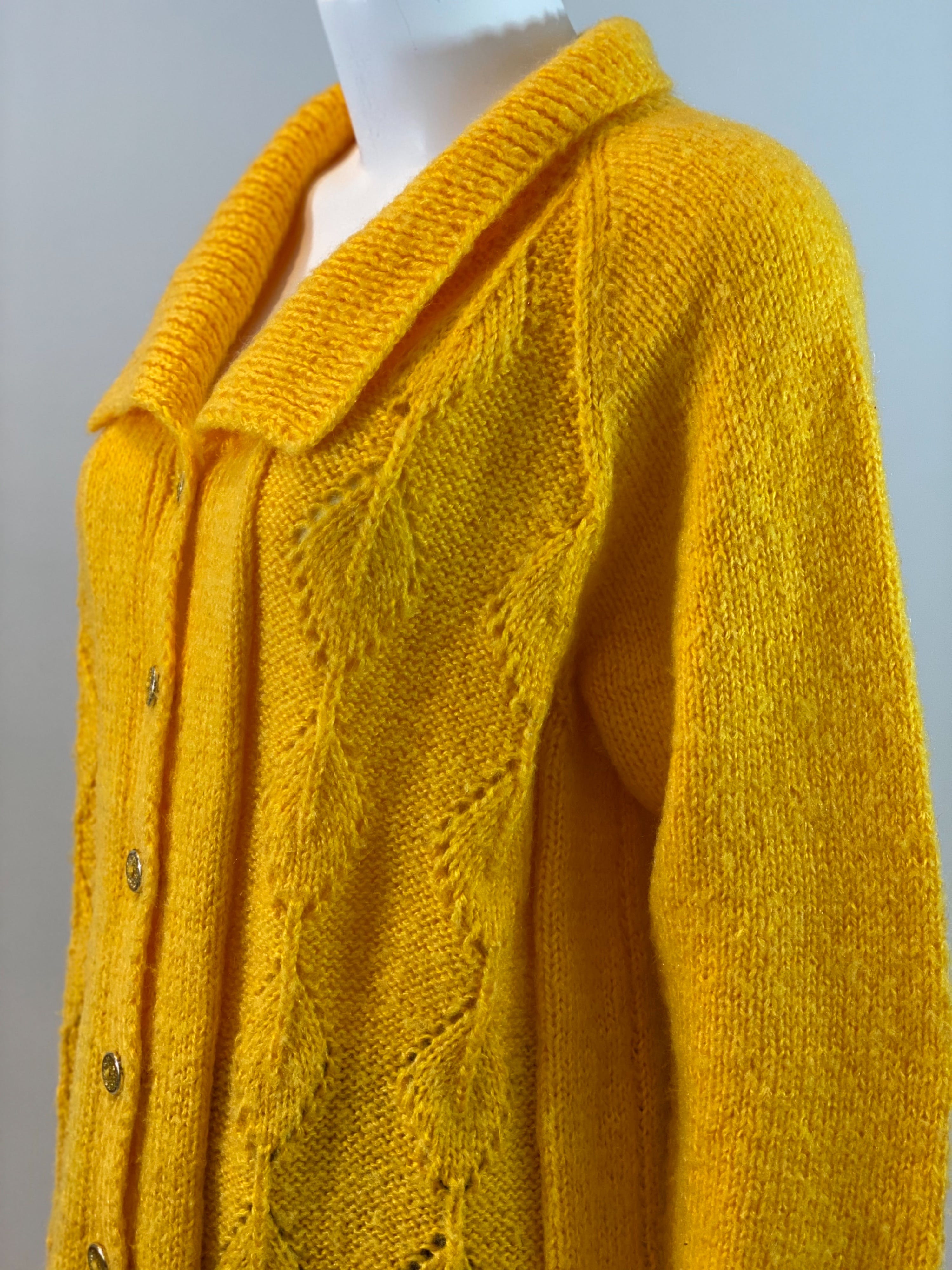 Vintage Long Yellow Cardigan | Shop THRILLING