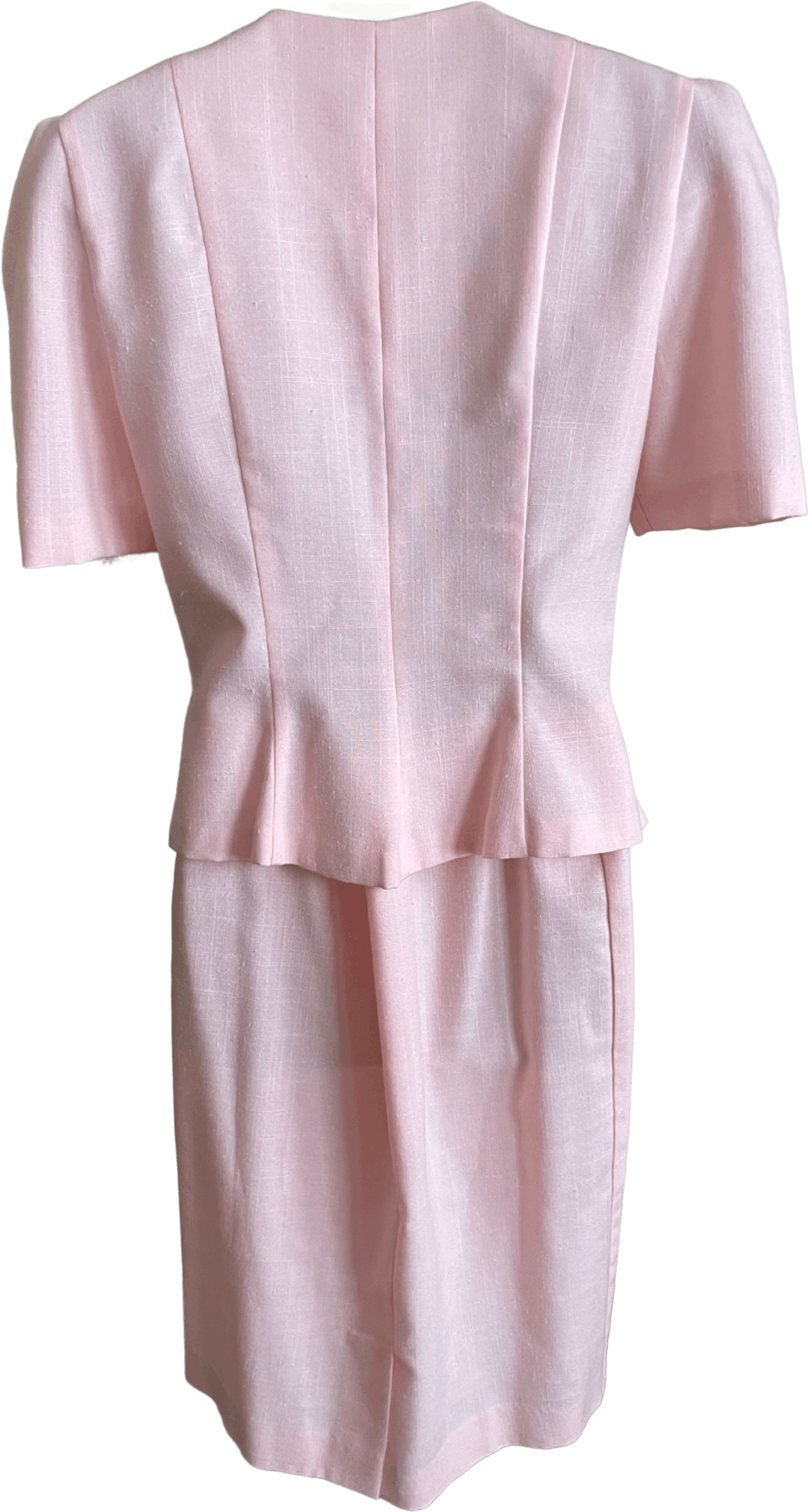Vintage 80’s Pink Rose Pin Pleated Short Sleeve Button Up Jacket and ...