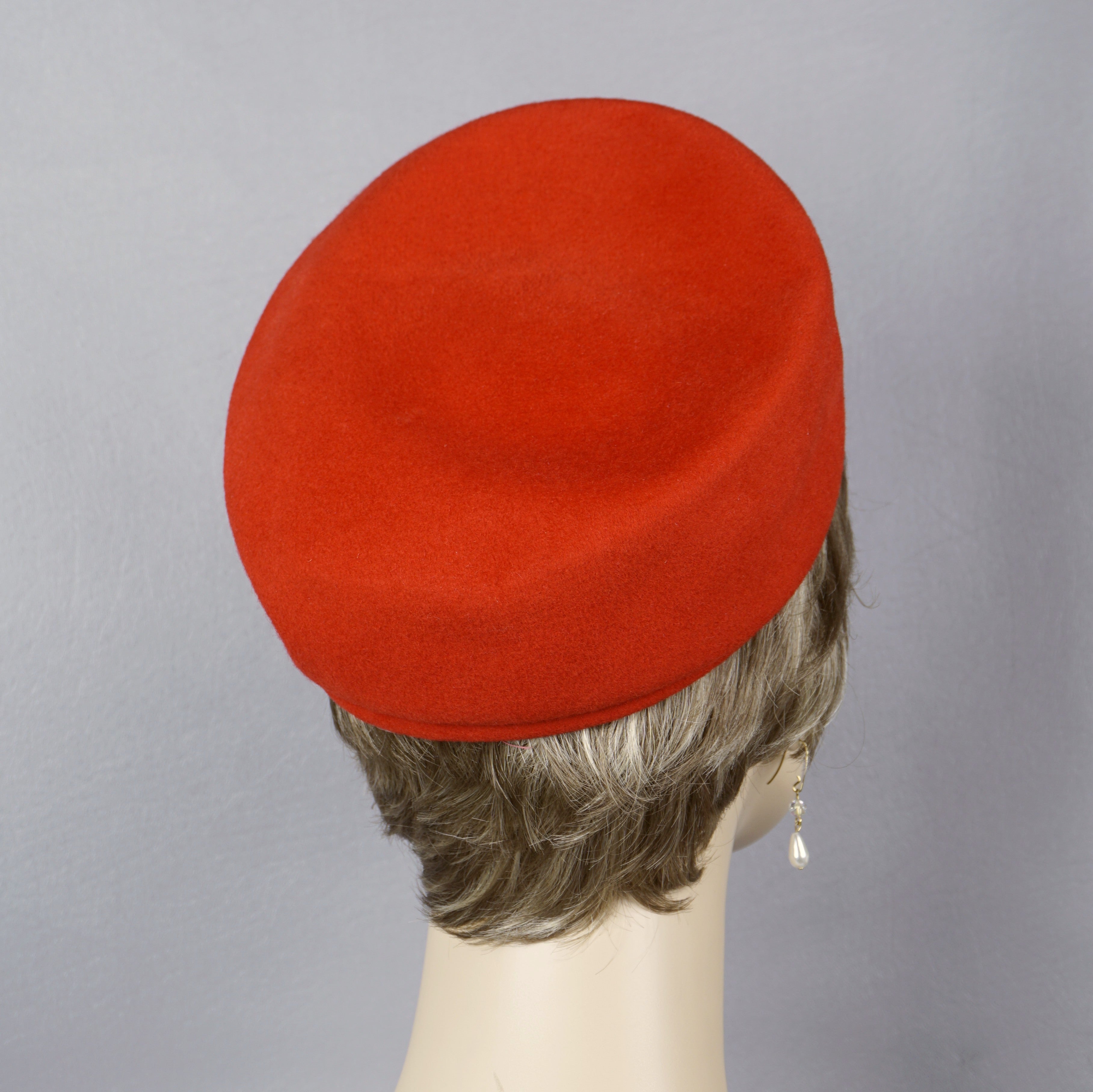 Vintage 60s Red Felt Deep Crown Pillbox Hat | Shop THRILLING