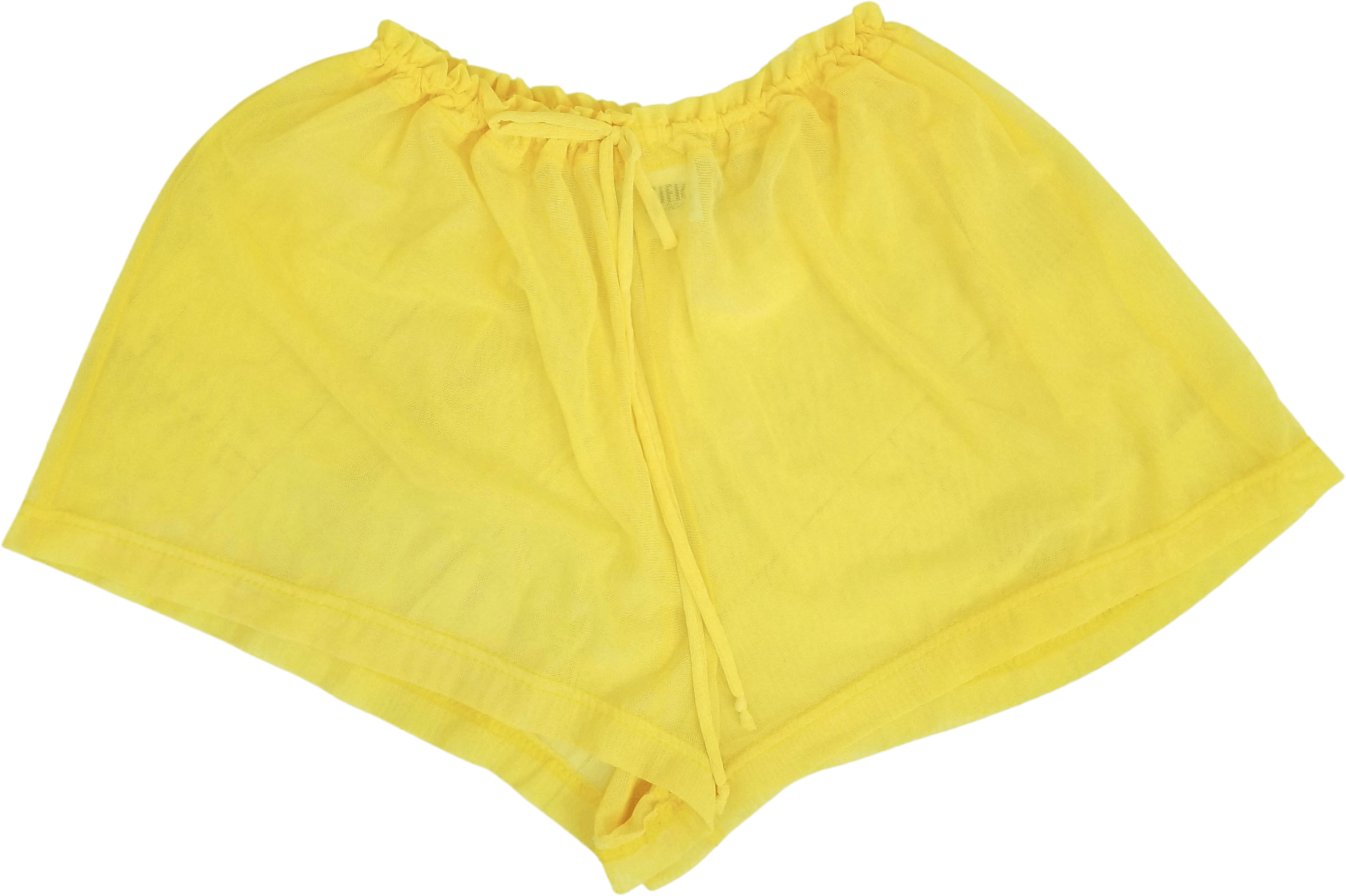 Vintage 80's Neon Yellow Mesh Beach Shorts | Shop THRILLING