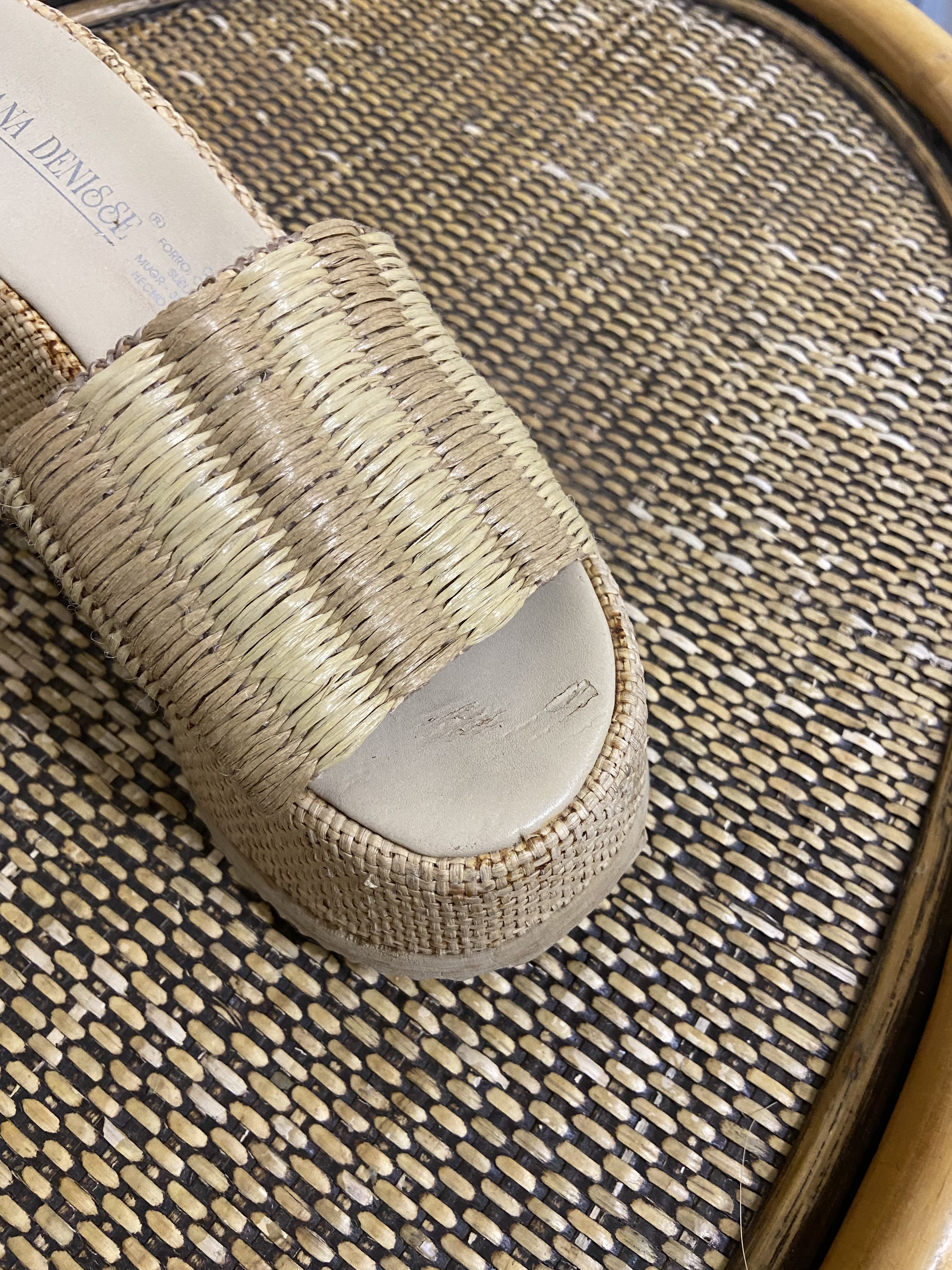 90s Does 70s Vintage Platform Chunky Wicker Sandal | Shop THRILLING