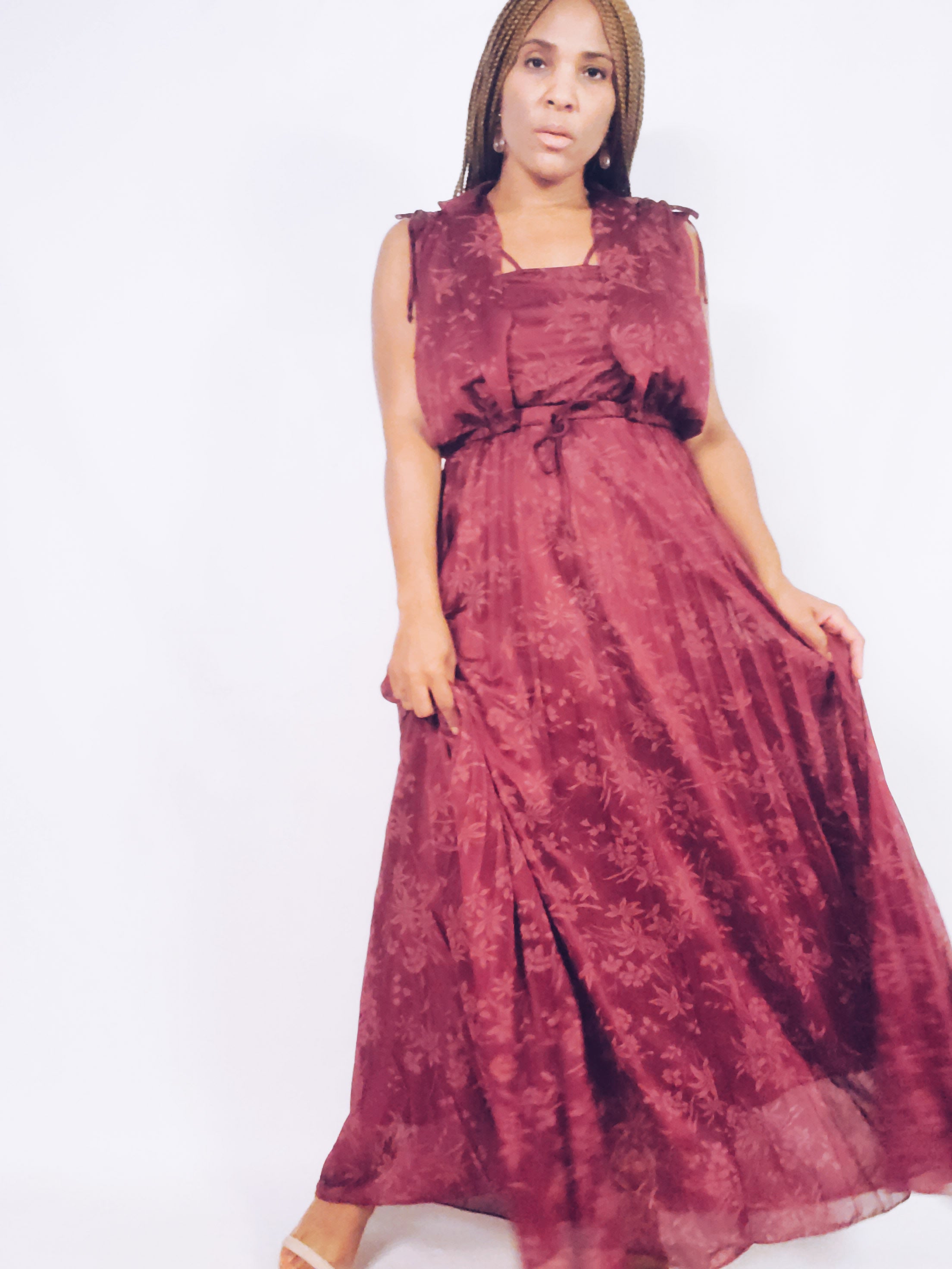 Vintage Floral Maxi Dress Set | Shop THRILLING