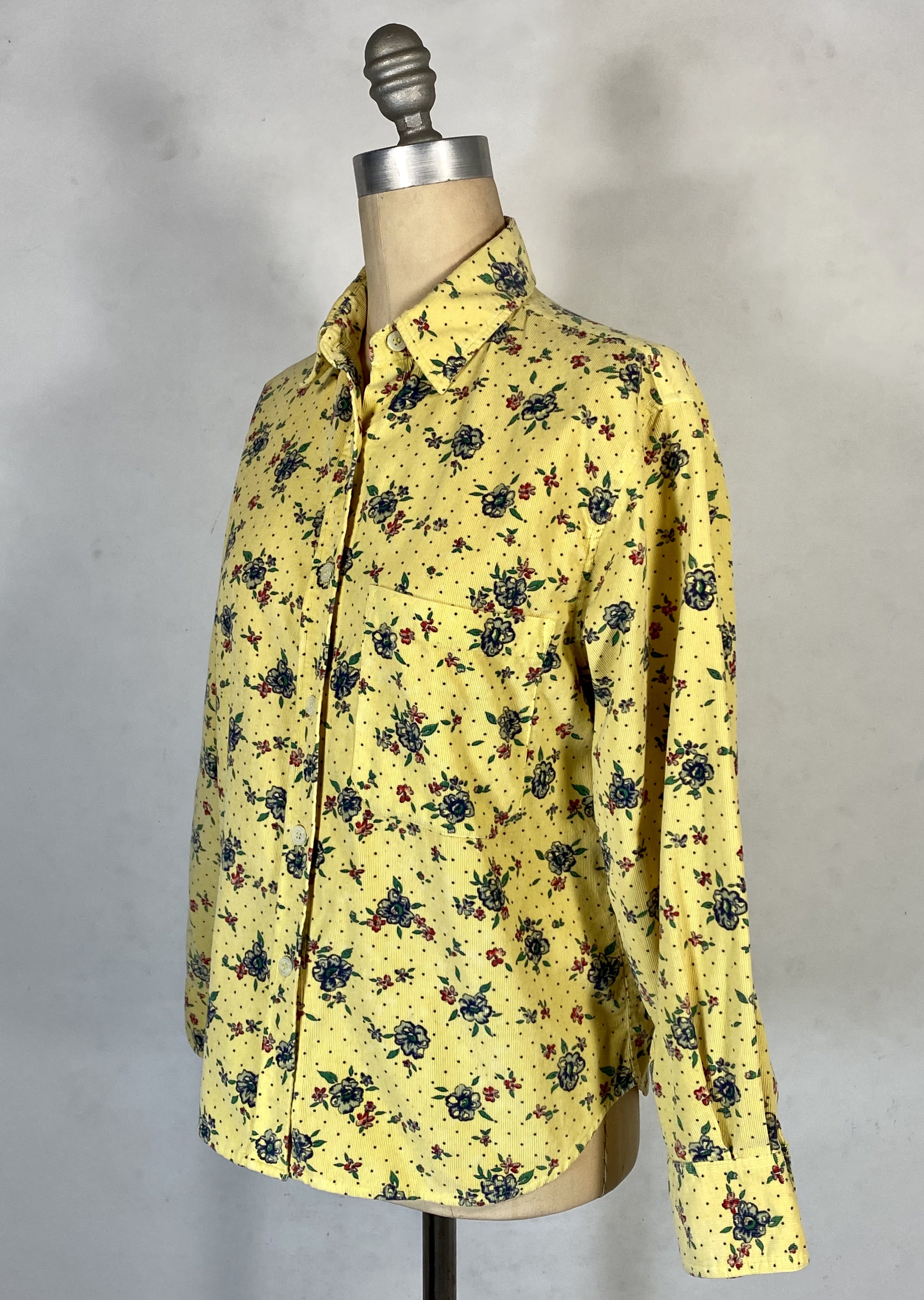 Vintage 80's Cotton Corduroy Floral Shirt by Koret | Shop THRILLING