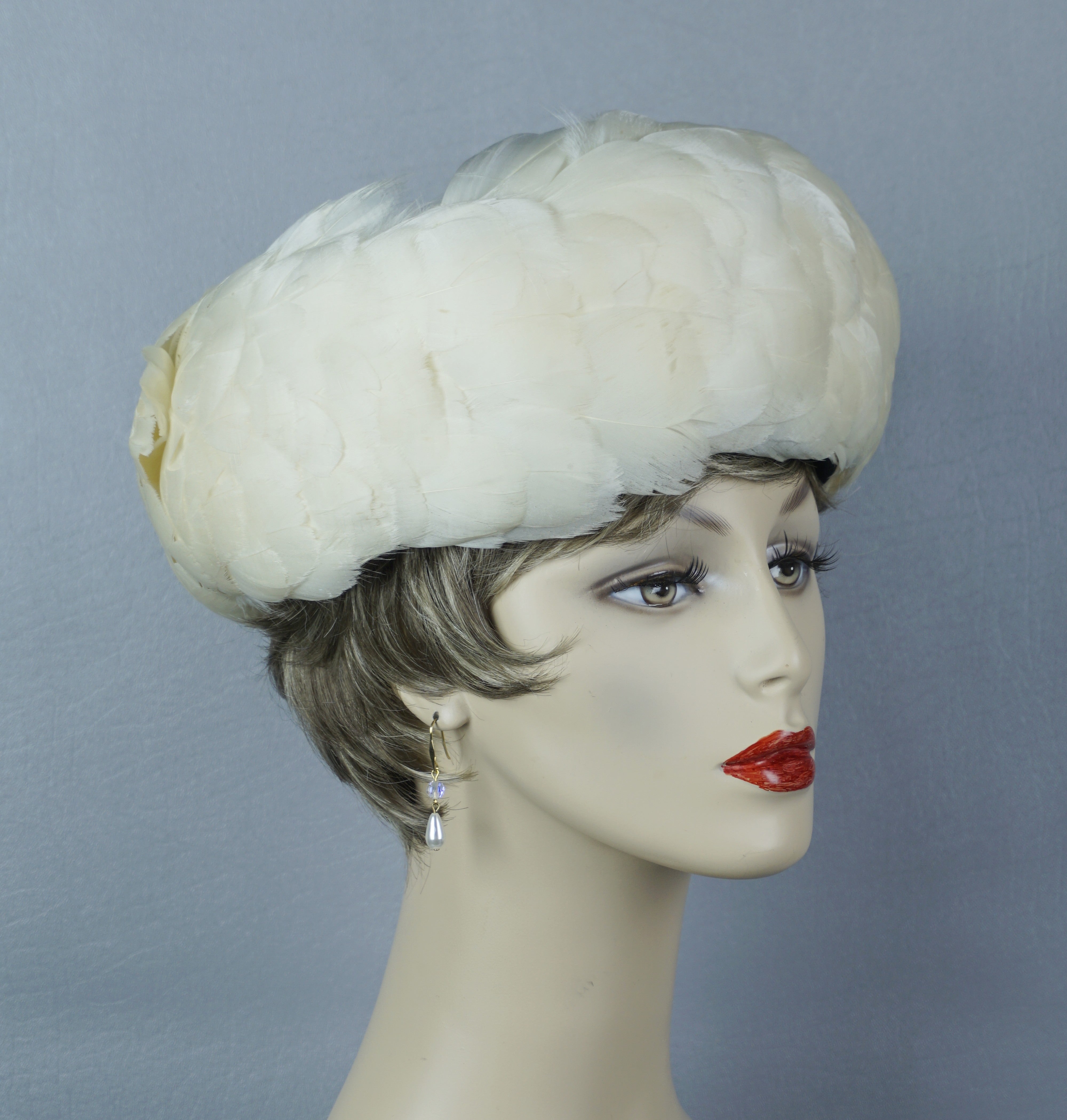 Vintage 10s Antique White Feather Turban Style Hat | Shop THRILLING
