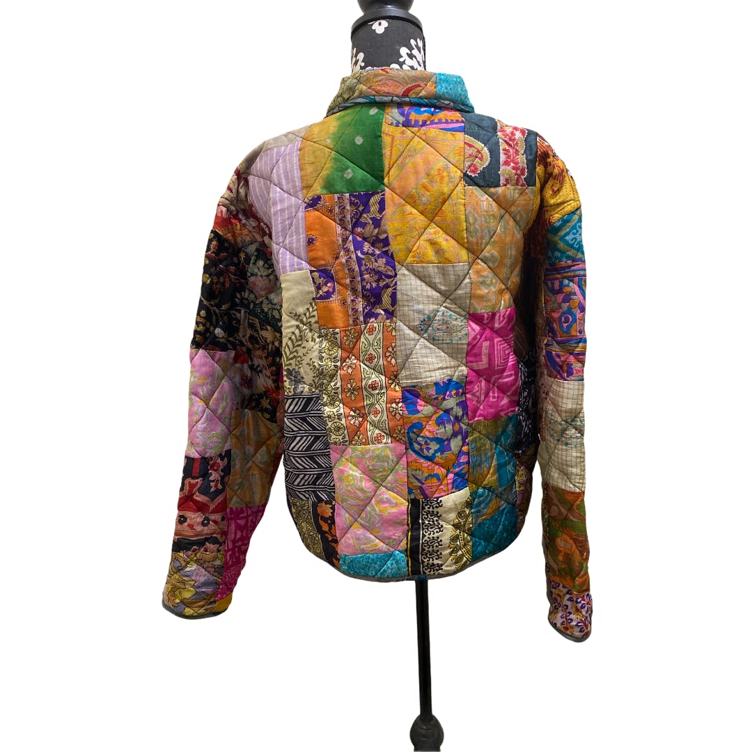 Vintage 90's Quilted Multicolor Reversible Jacket | Shop THRILLING