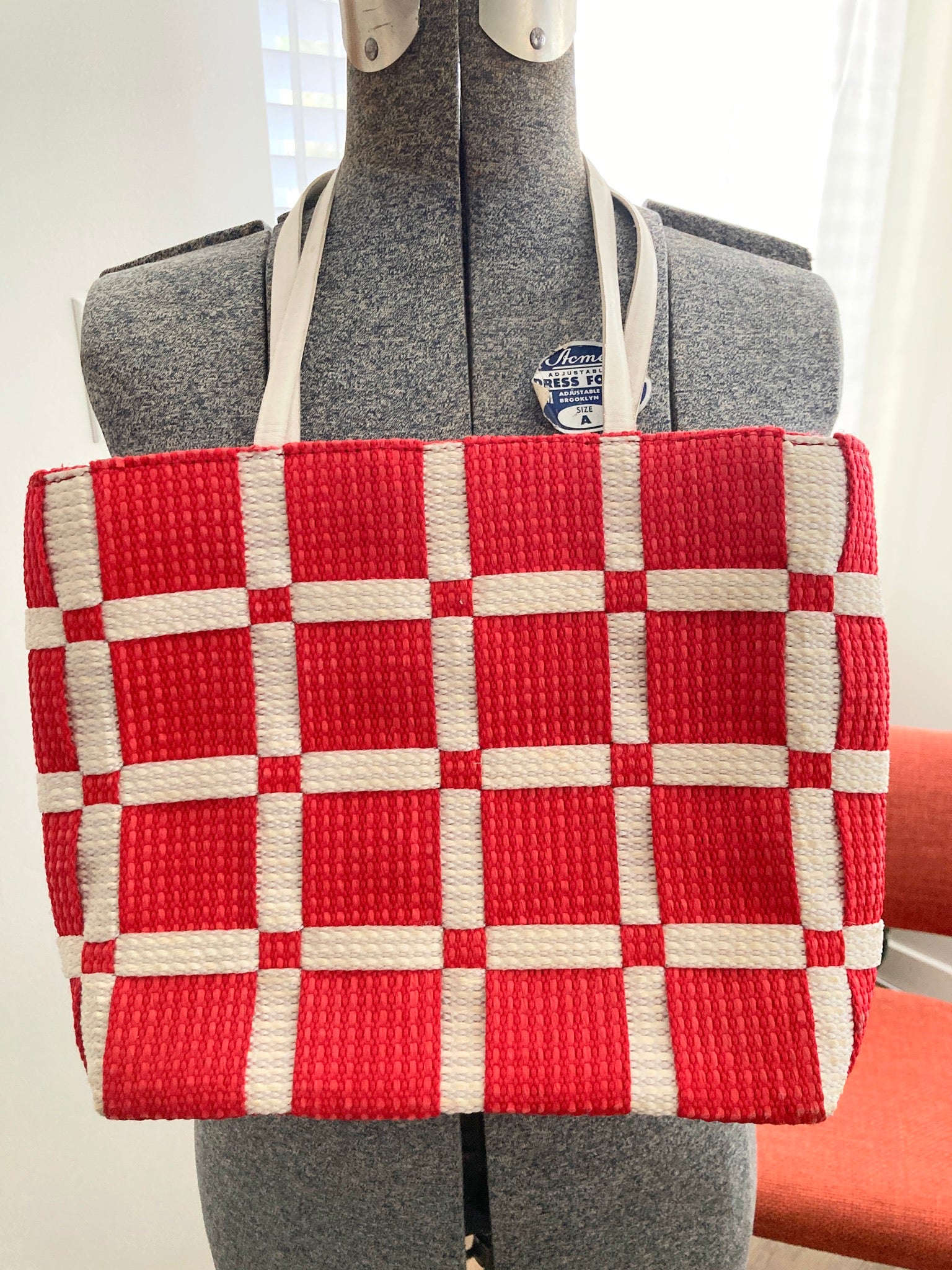 Vintage 70s/80s Red And White Straw Purse-made In Italy | Shop THRILLING