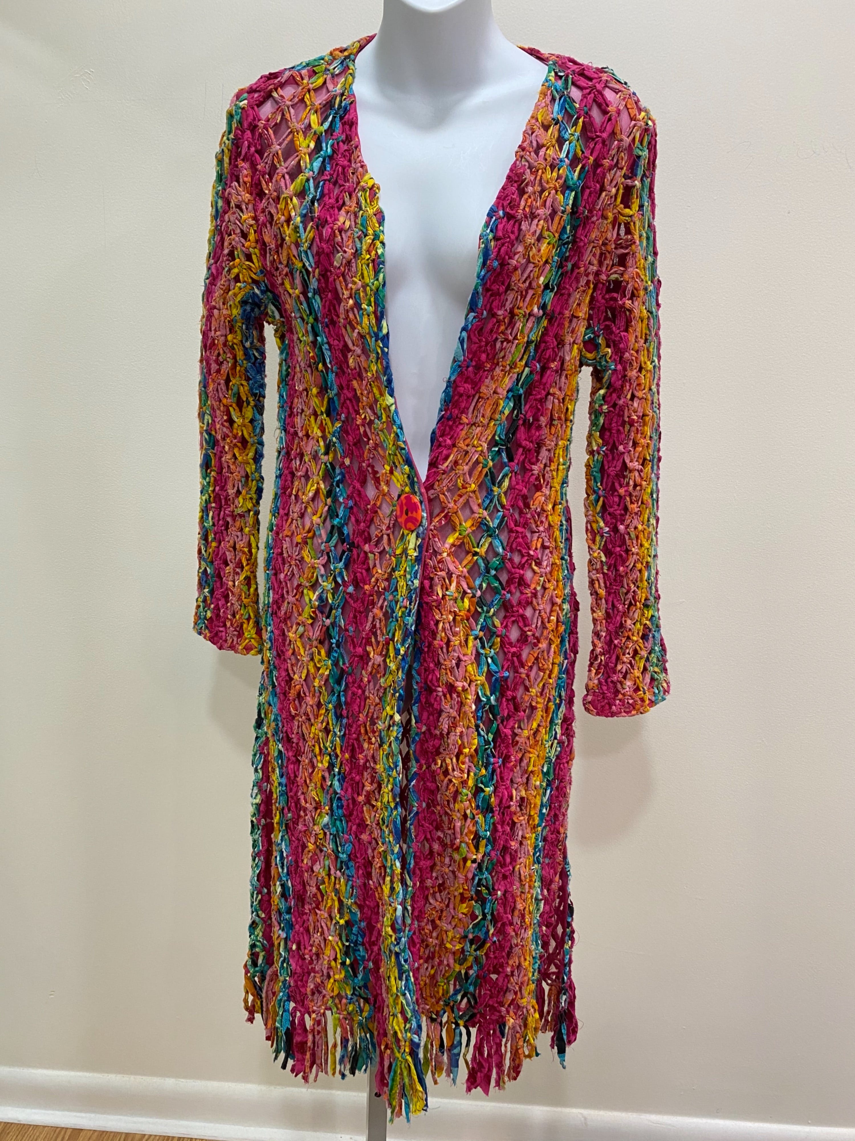 Vintage 90's Rainbow Knit Duster | Shop THRILLING