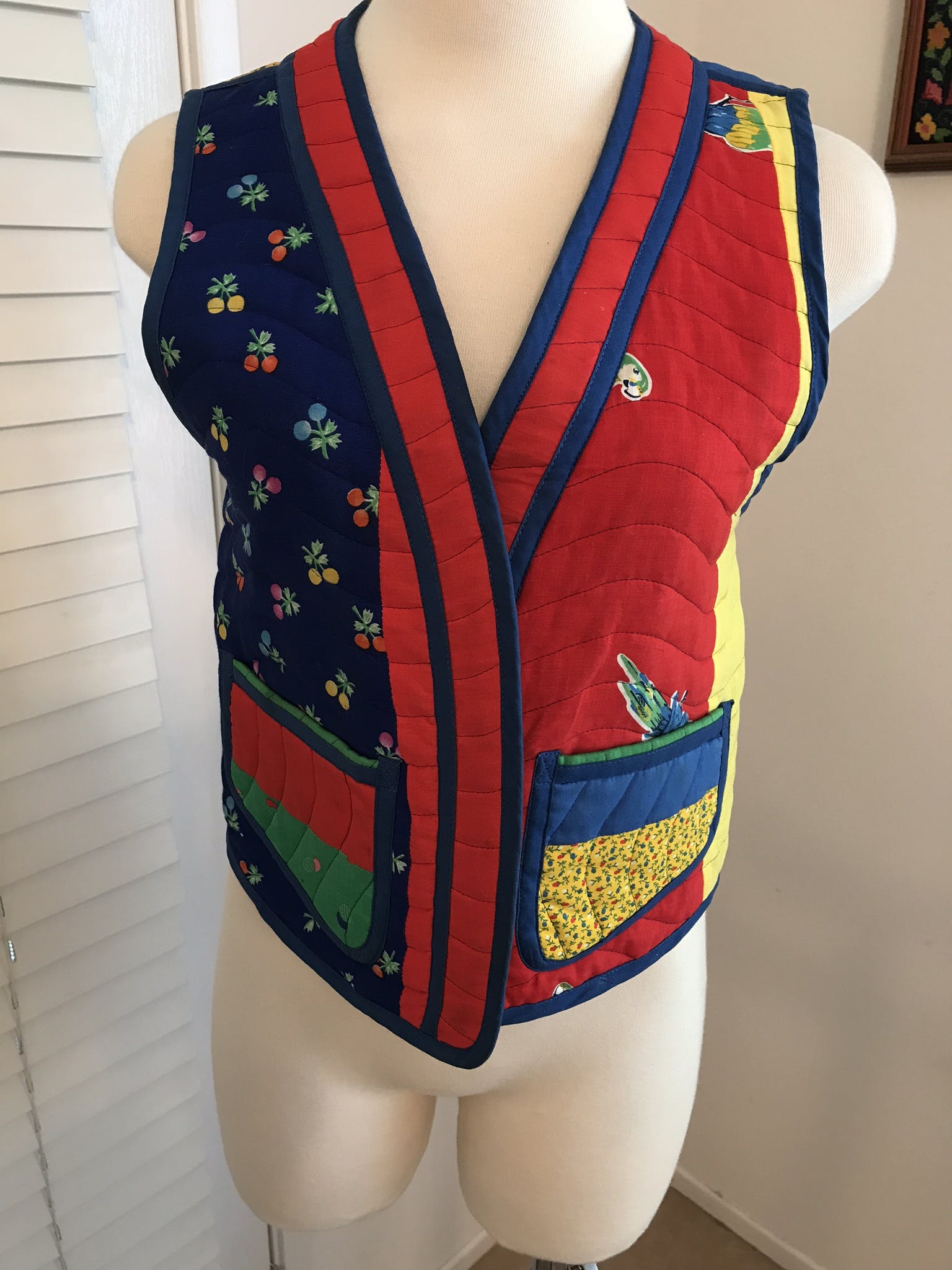 Vintage 70’s Jeanne Marc Quilted Appliqued Vest by Jeanne Marc | Shop ...