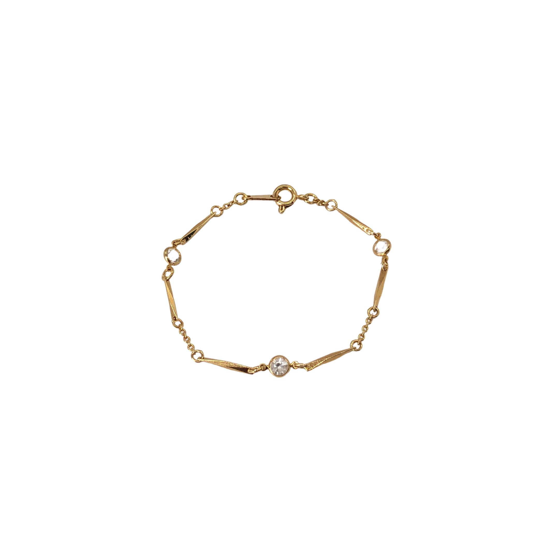 Vintage Thin Gold Chain with Clear Disc Beads by Avon | Shop THRILLING