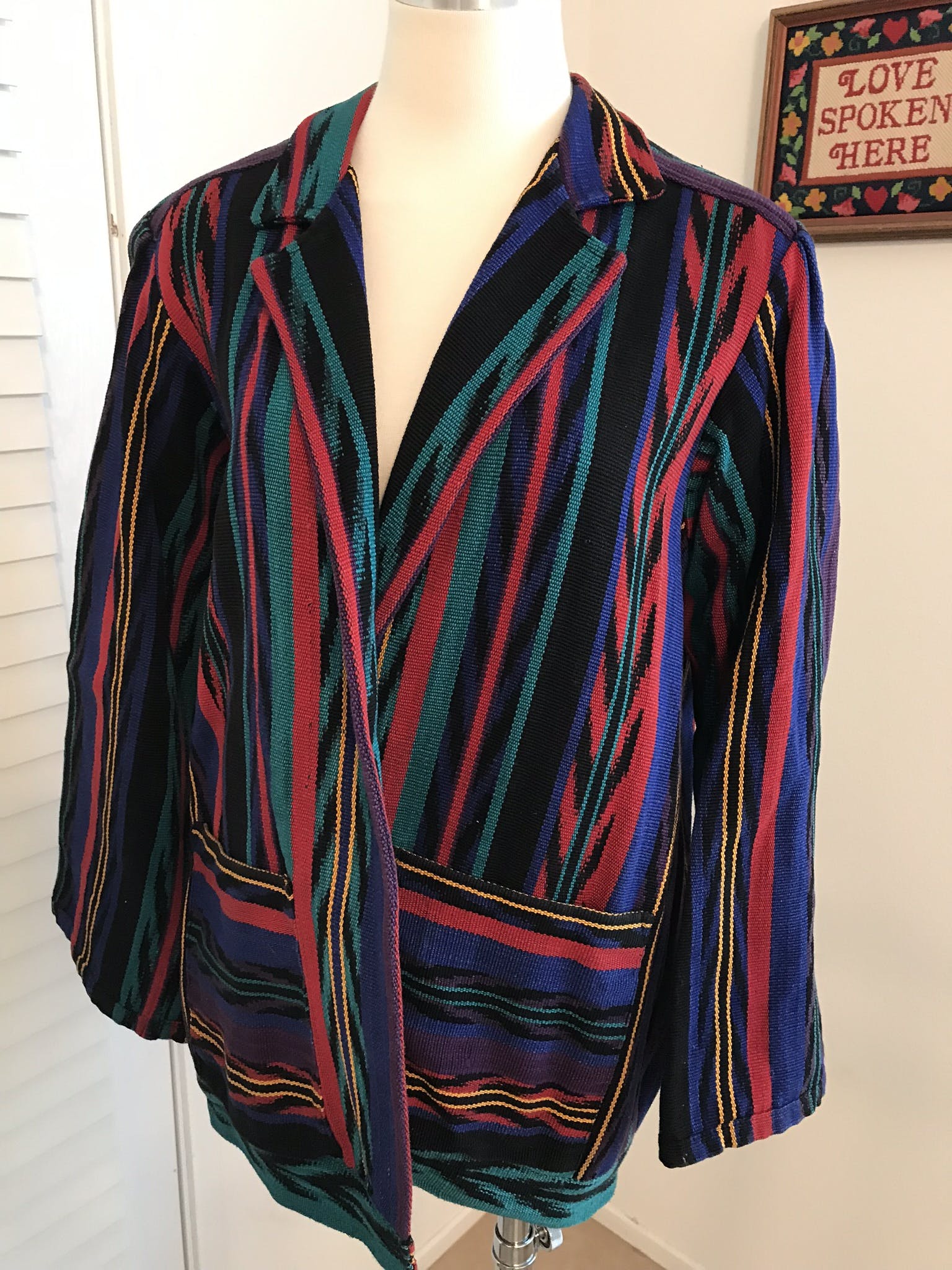 Vintage Guatemalan Ikat Indian Blanket Jacket | Shop THRILLING